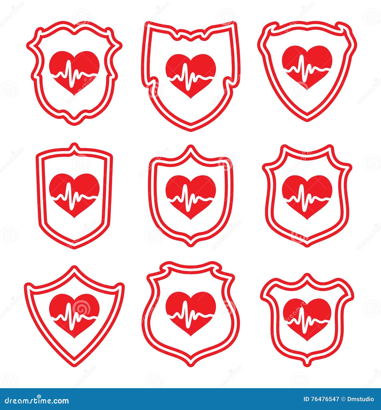 Simboli del cuore illustrazione vettoriale. Illustrazione di medico ...