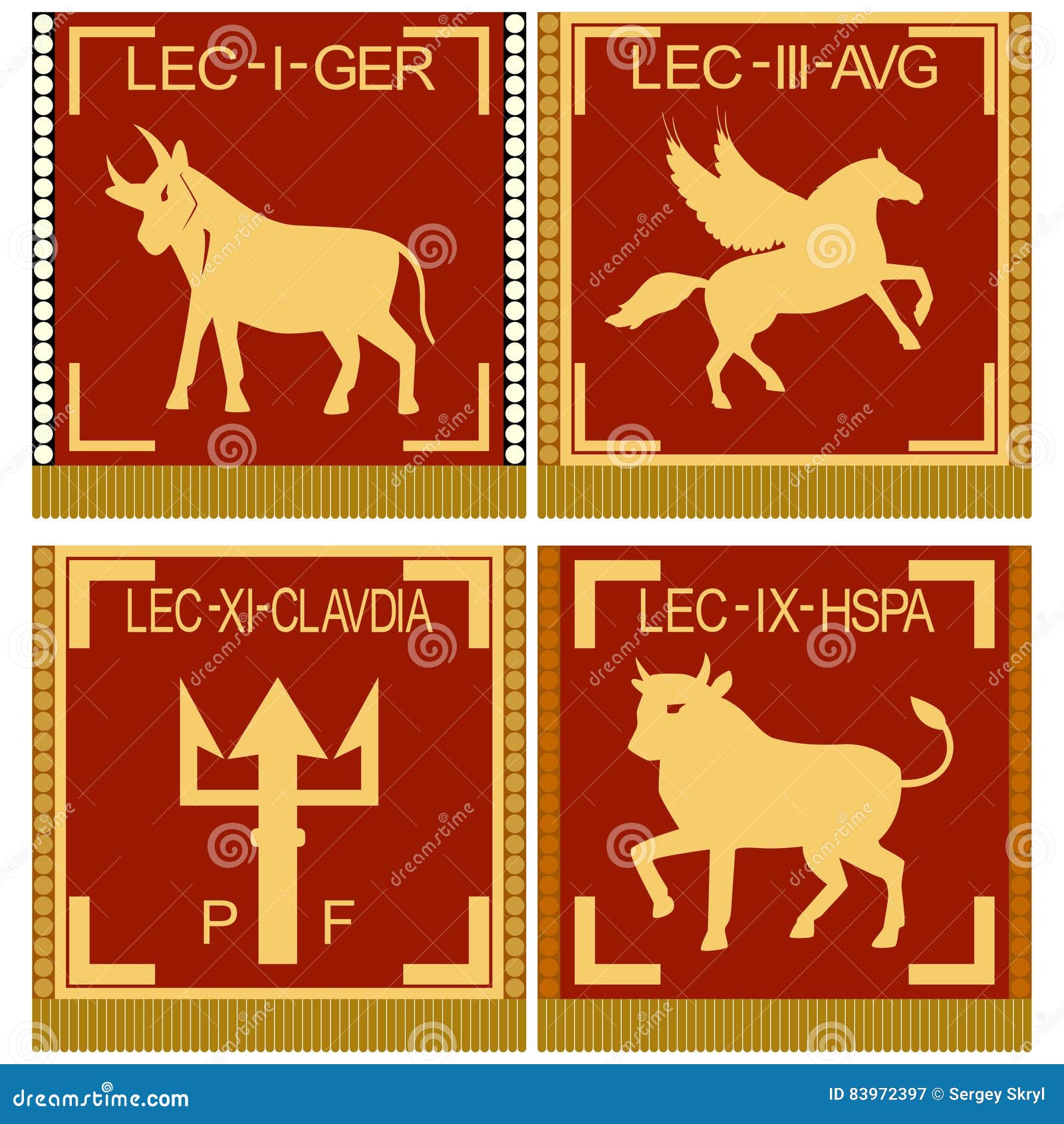 Simboli Del Legionaries-4 Romano Illustrazione Vettoriale ...