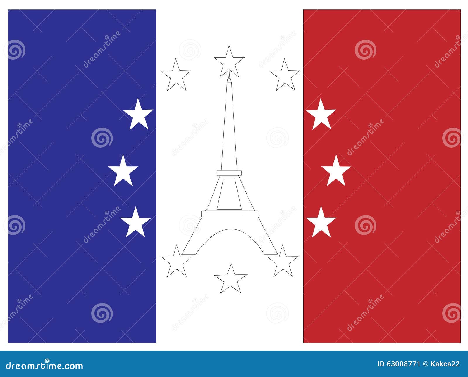 Simboli Della Francia E Dell'UE Illustrazione Vettoriale ...