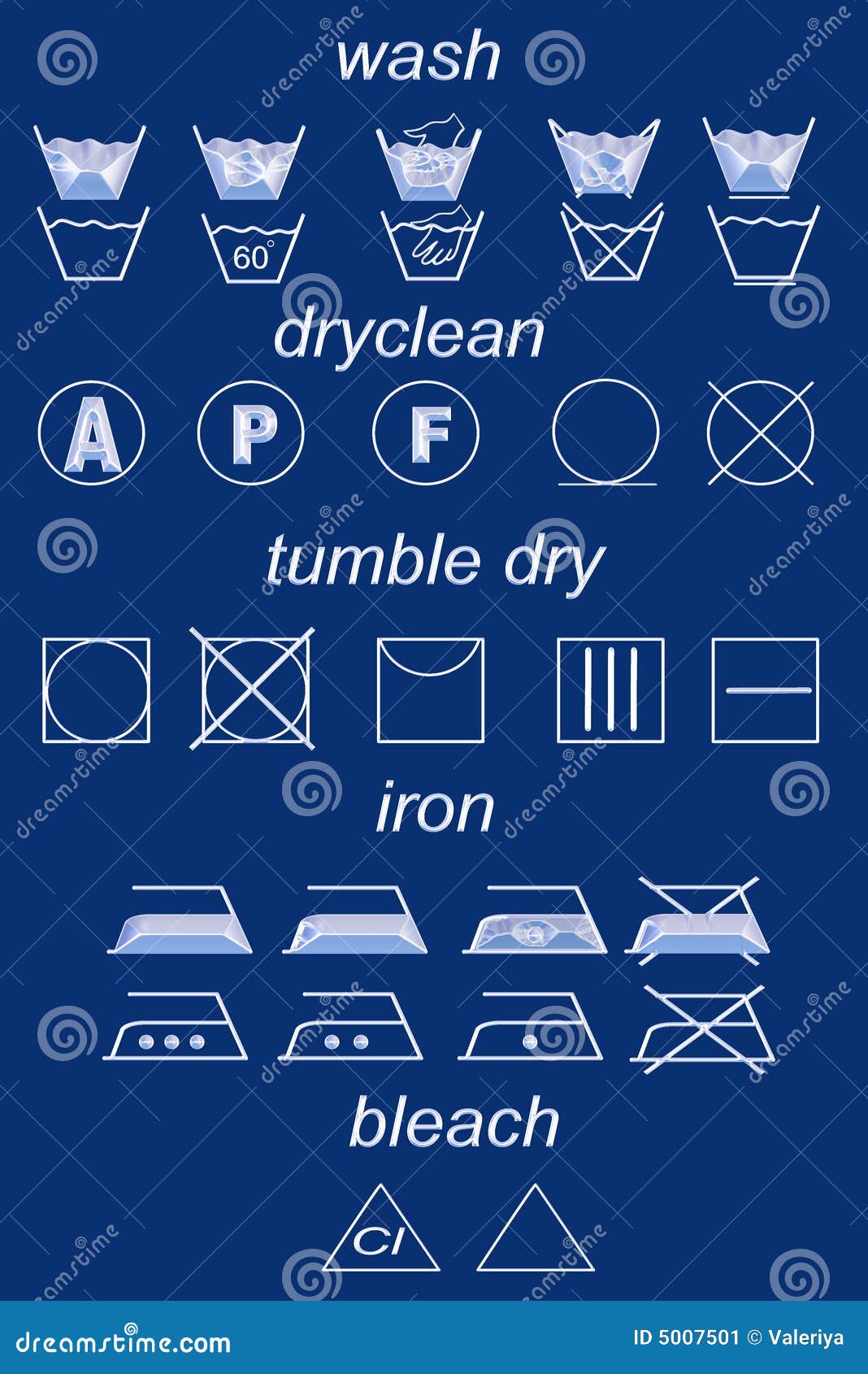 Simboli della lavanderia illustrazione di stock. Illustrazione di metà ...