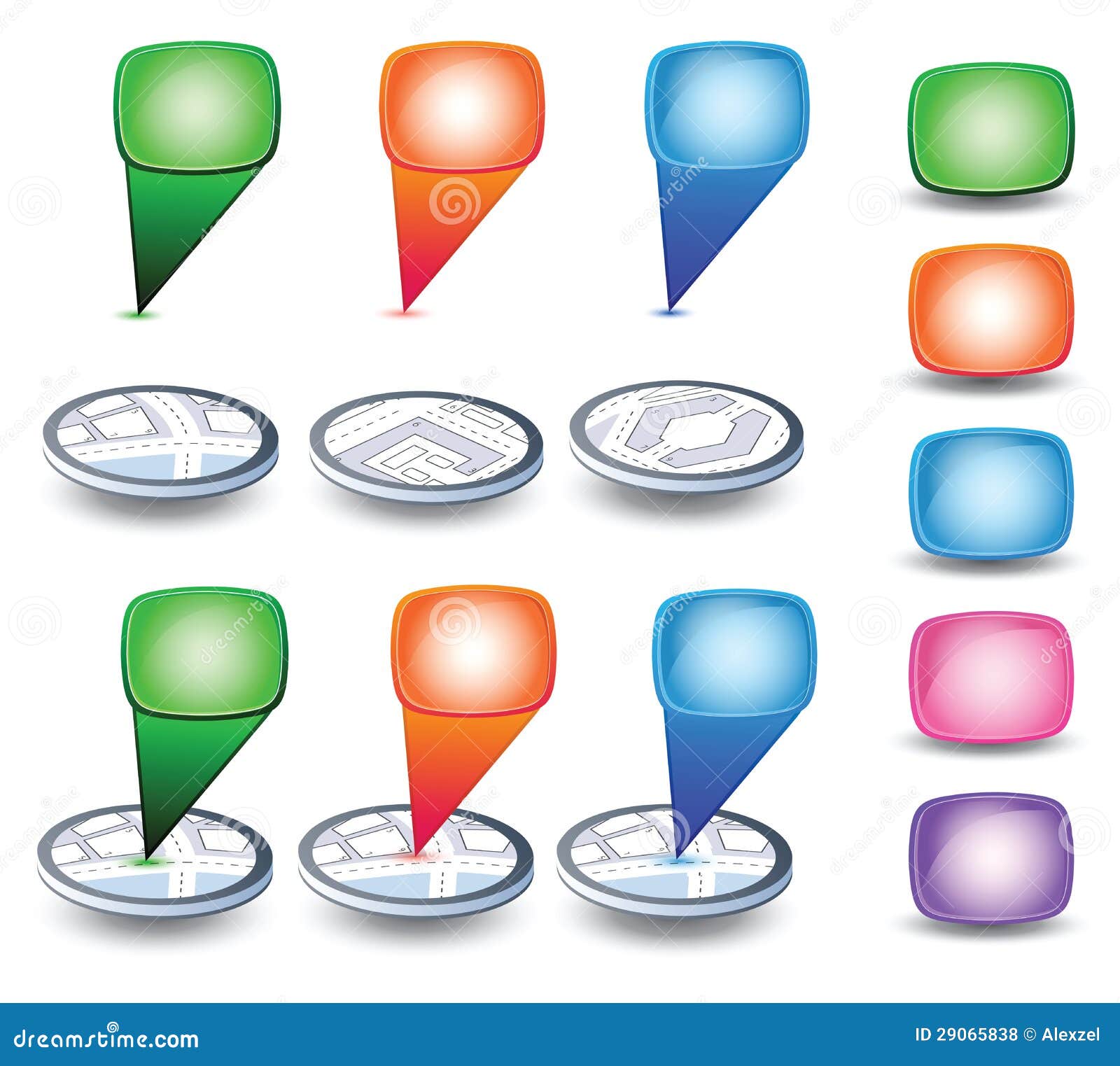 Simboli della mappa illustrazione vettoriale. Illustrazione di ...