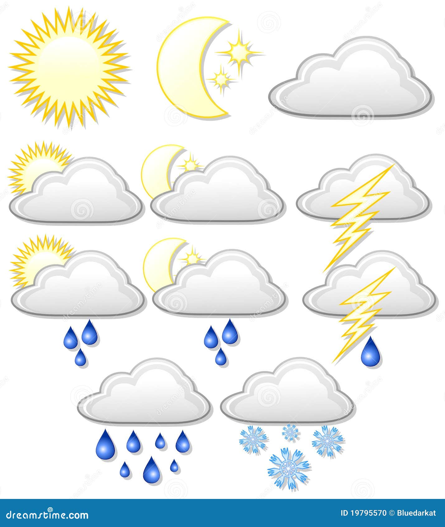 Simboli Delle Icone Del Tempo Illustrazione Vettoriale - Illustrazione ...