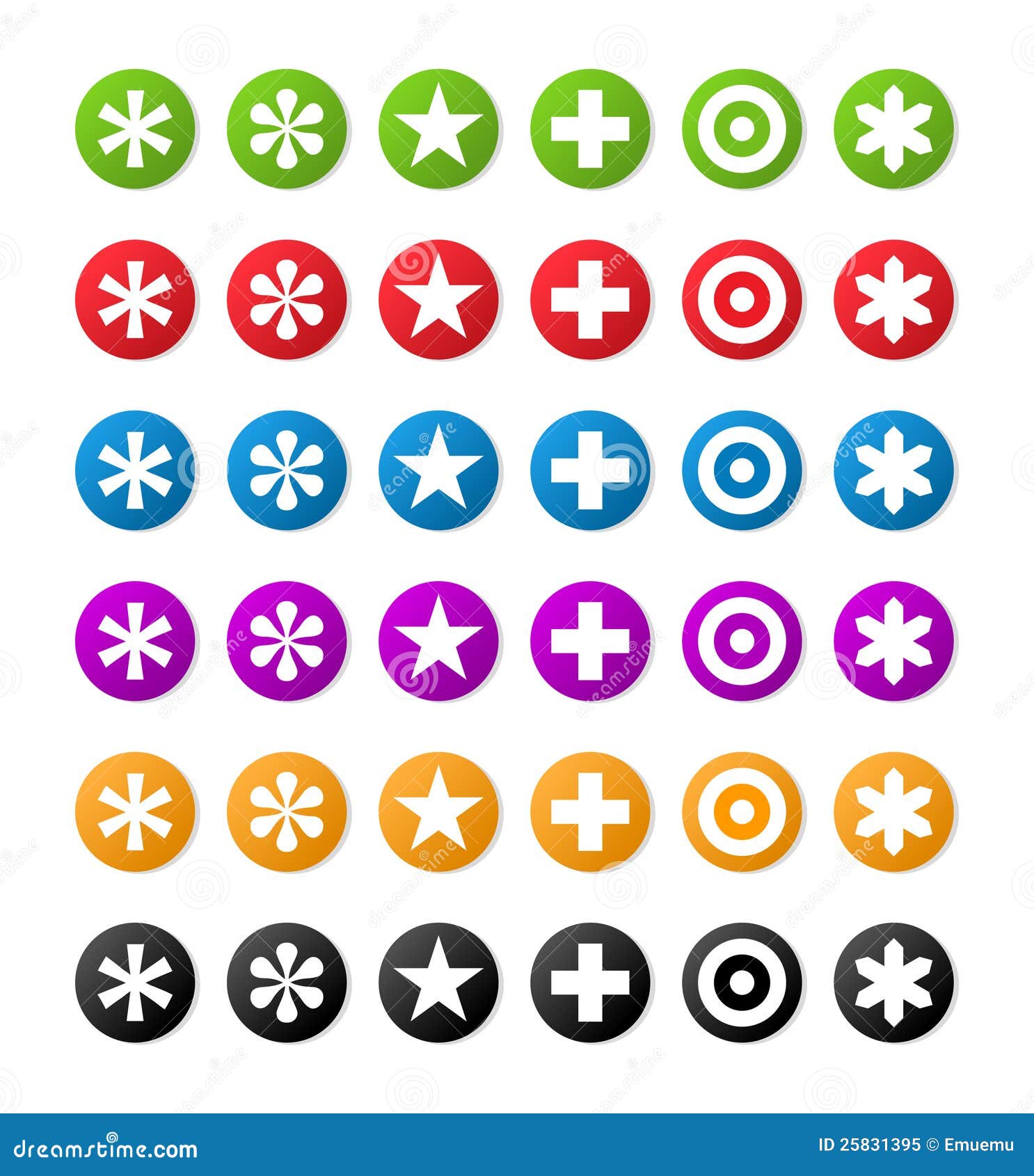 Simboli di colore illustrazione vettoriale. Illustrazione di elemento ...