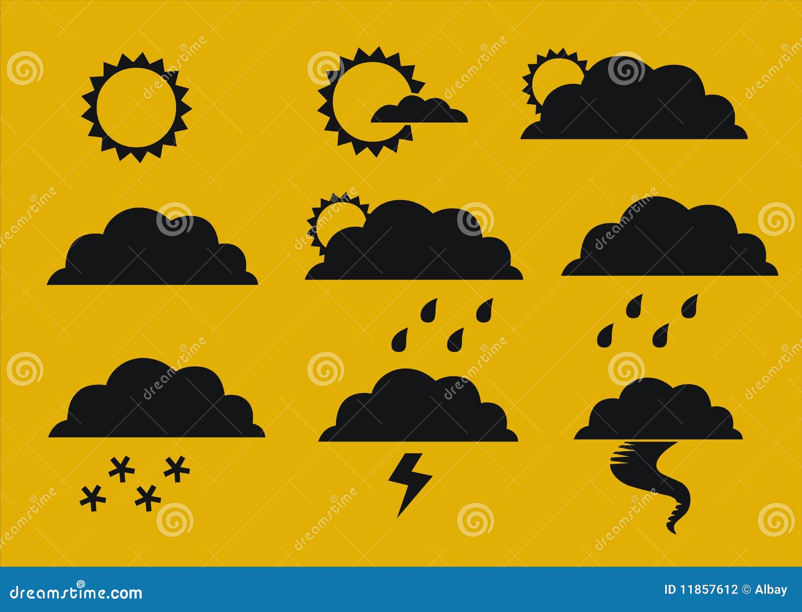Simboli Di Condizioni Atmosferiche Illustrazione di Stock ...