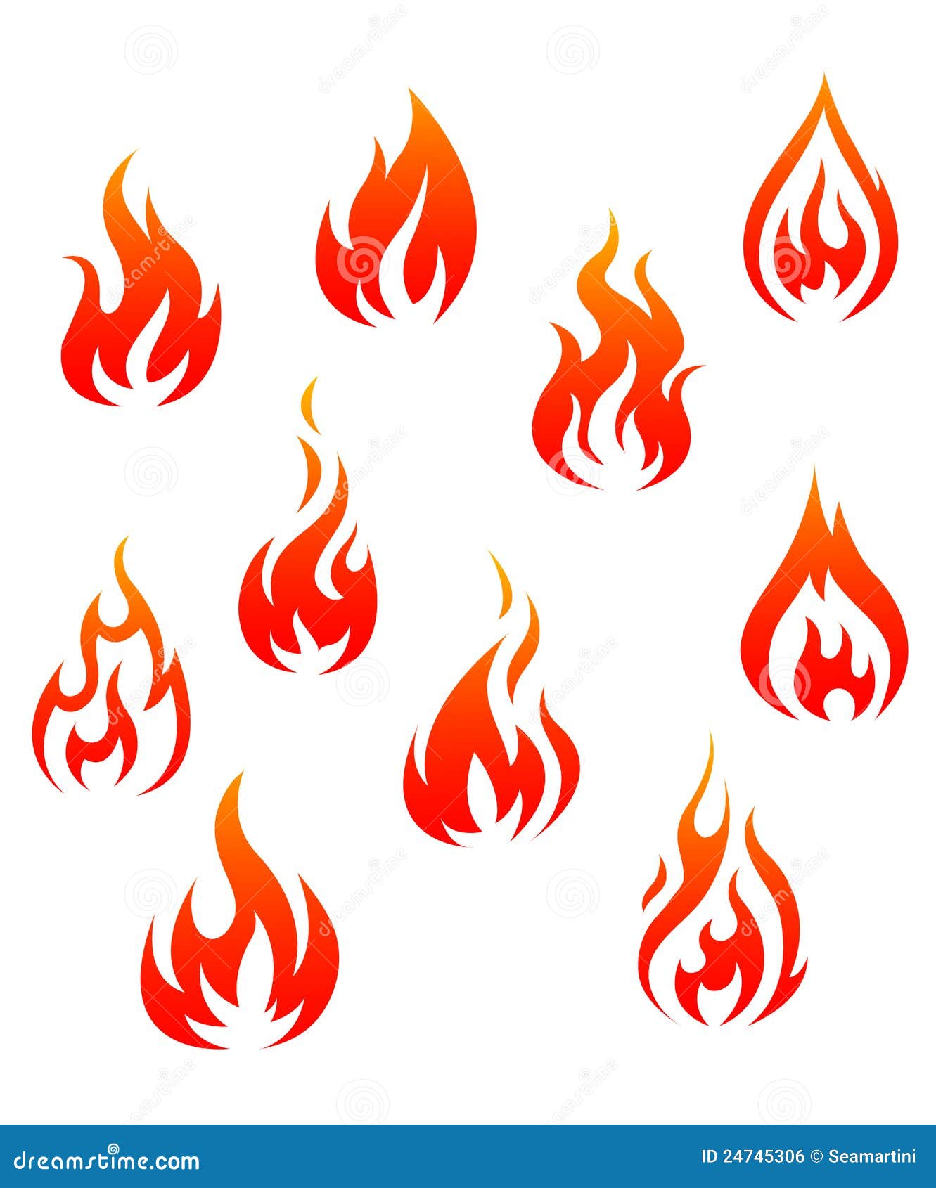 Simboli di fuoco illustrazione vettoriale. Illustrazione di incendio ...