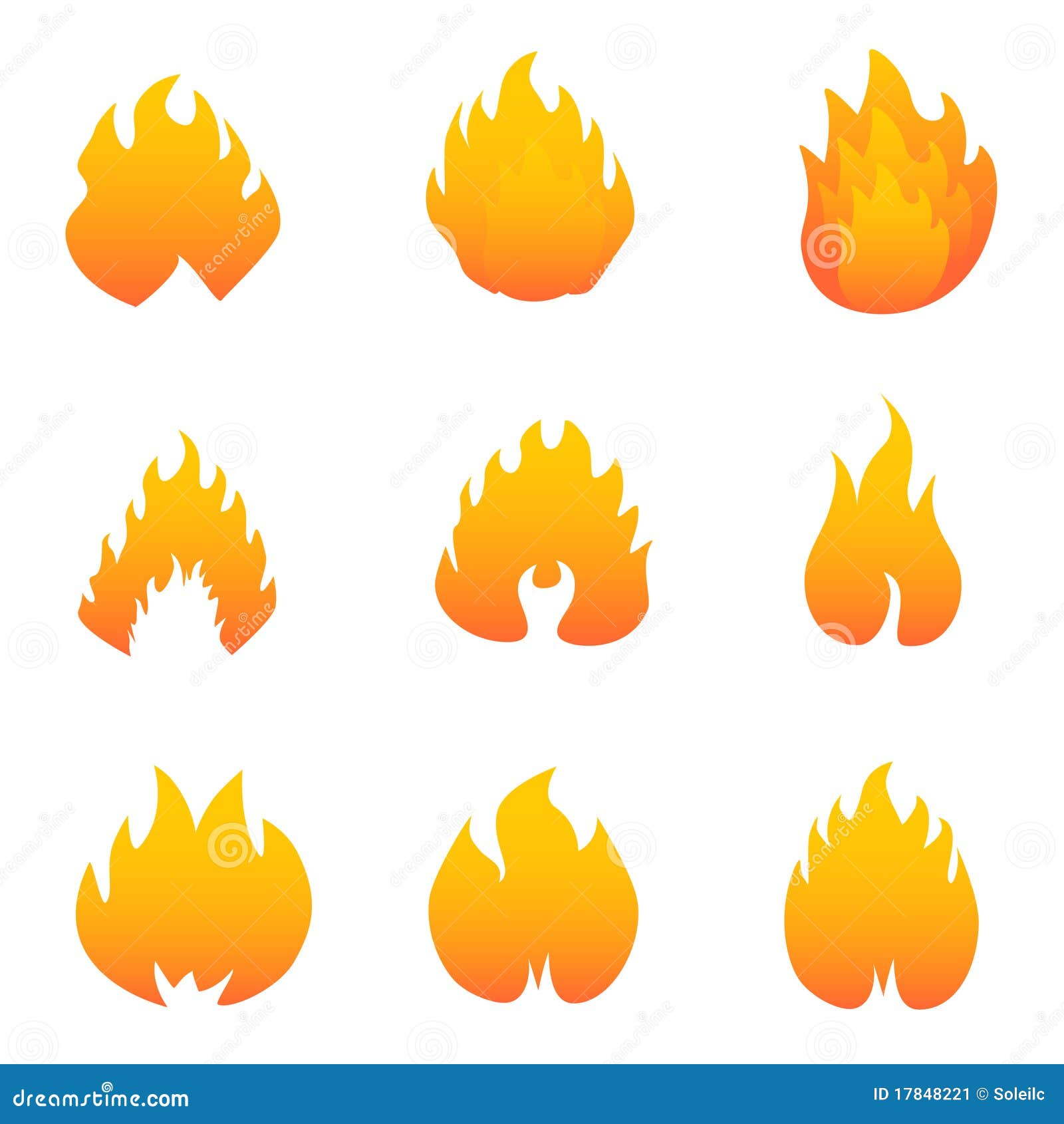 Simboli Di Fuoco E Della Fiamma Illustrazione Vettoriale ...