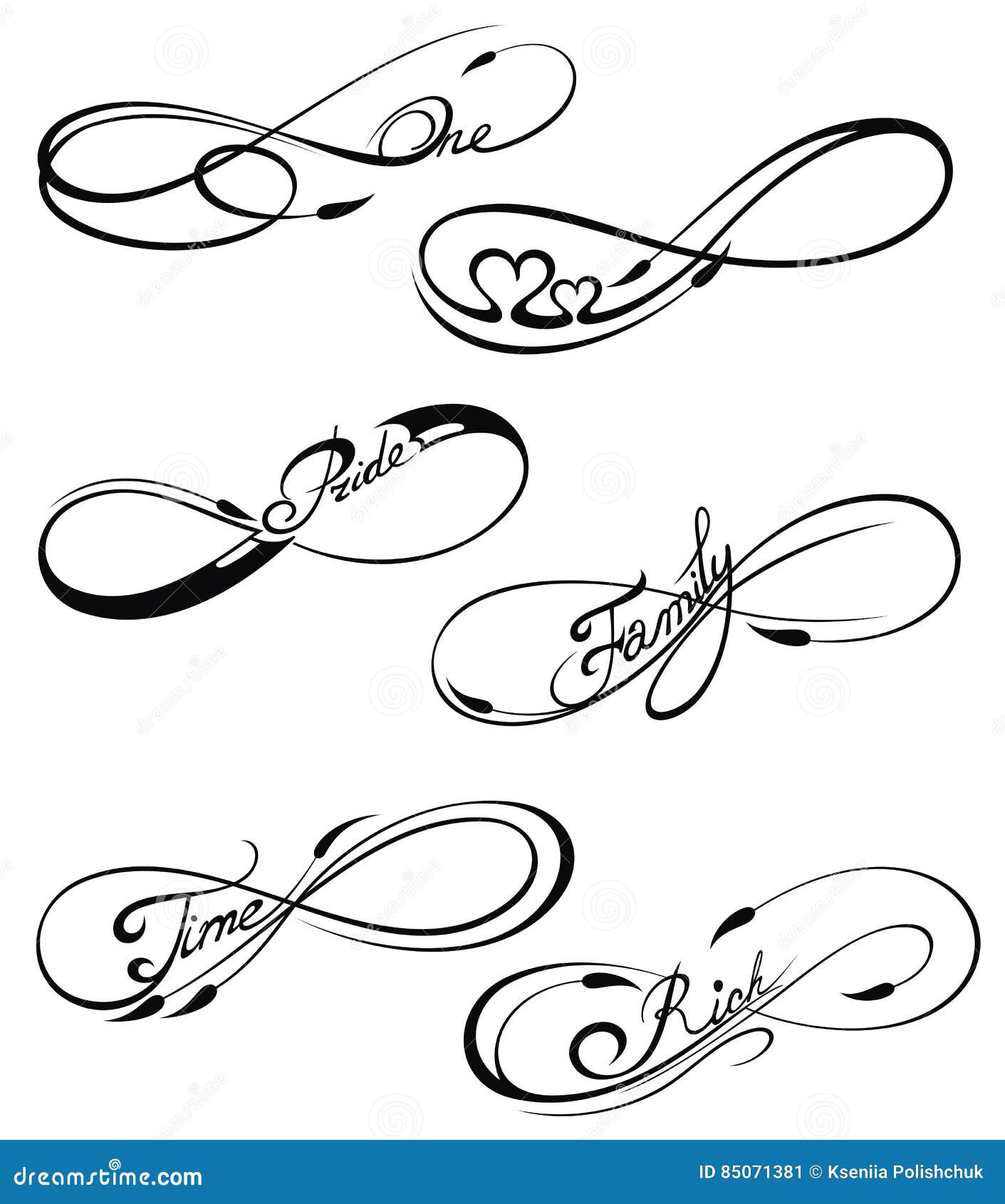 Simboli di infinito illustrazione vettoriale. Illustrazione di simbolo ...