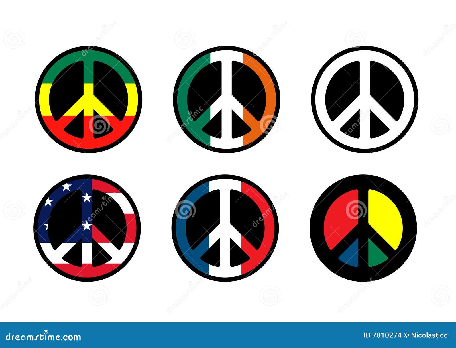 Simboli di pace illustrazione vettoriale. Illustrazione di governo ...