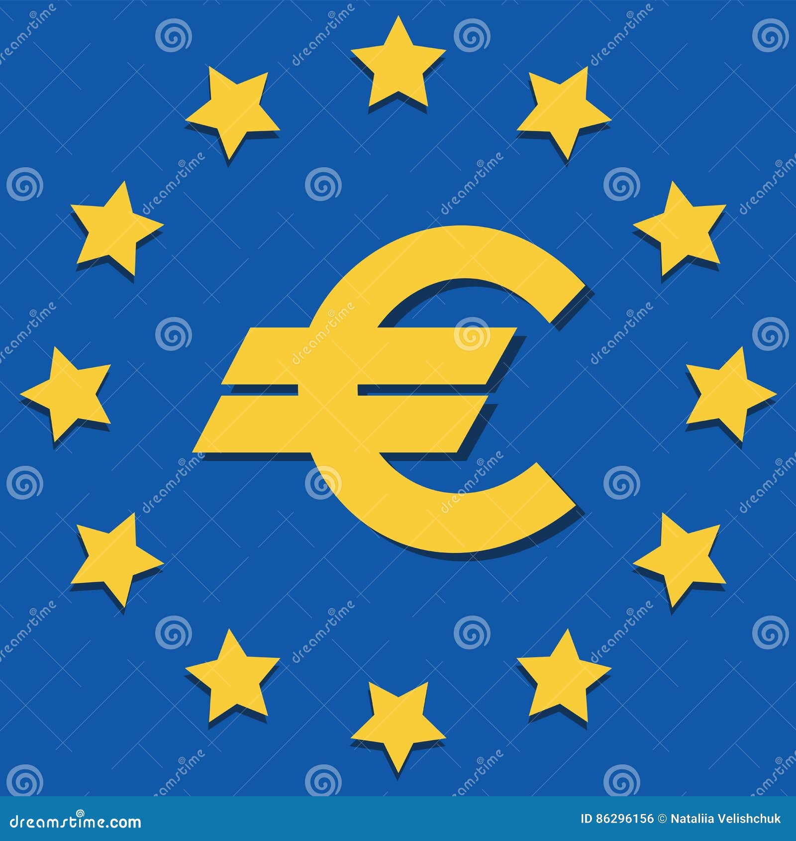 Simboli di UE emblema illustrazione vettoriale. Illustrazione di paese ...