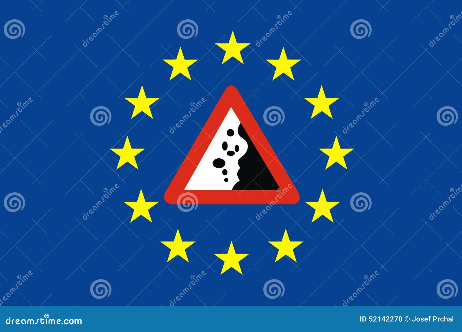 Simboli E Problemi Di Europa Illustrazione Vettoriale - Illustrazione ...