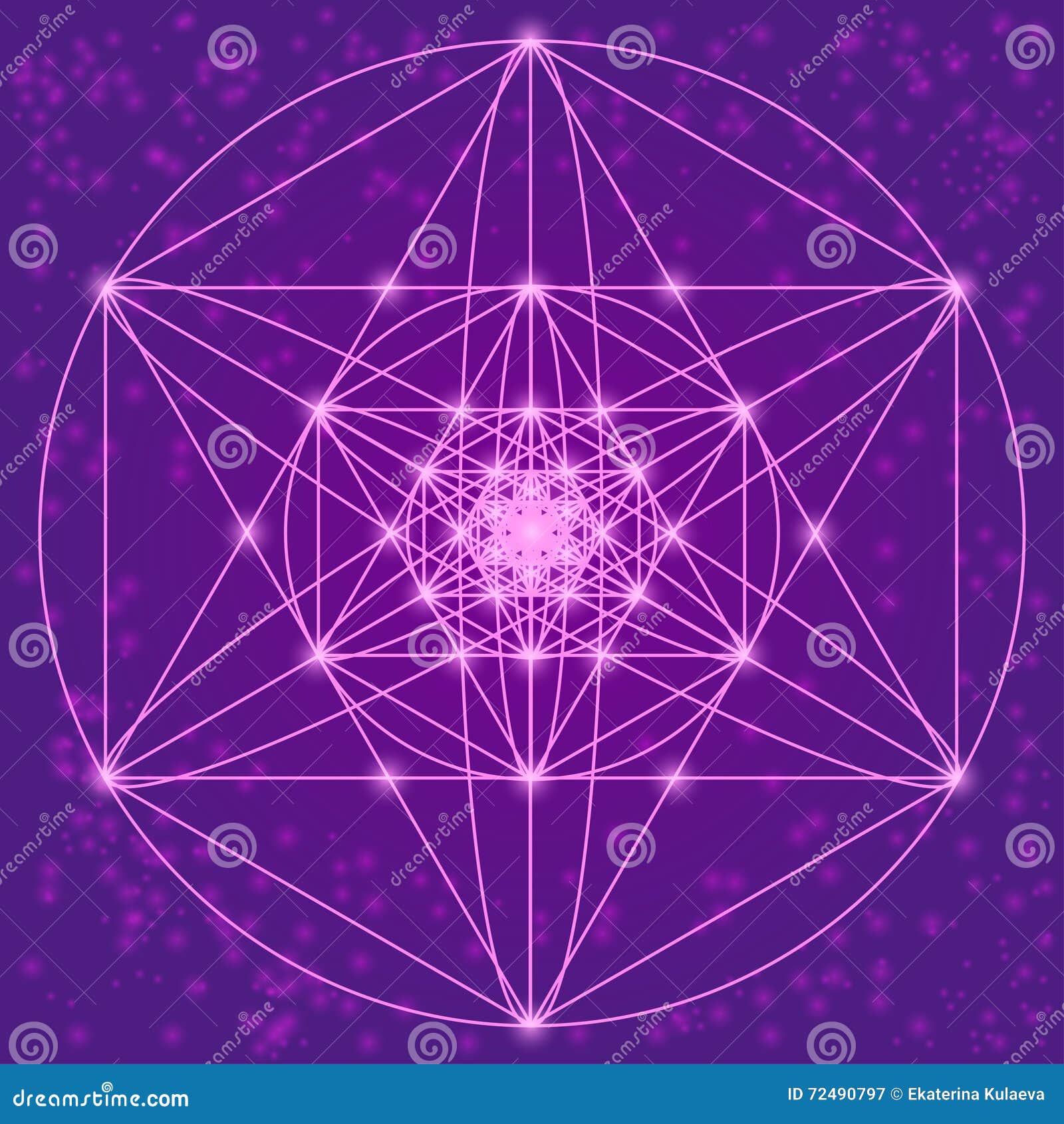 Simboli Ed Elementi Sacri Della Geometria Illustrazione Vettoriale ...