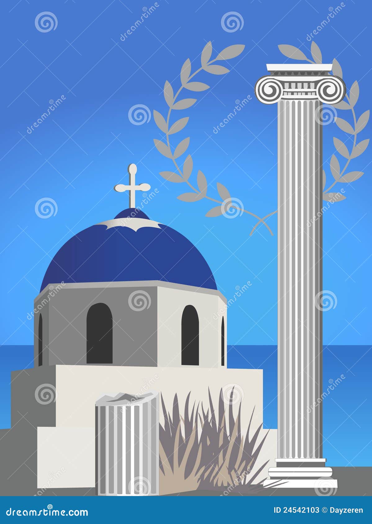 Simboli greci illustrazione di stock. Illustrazione di antico - 24542103