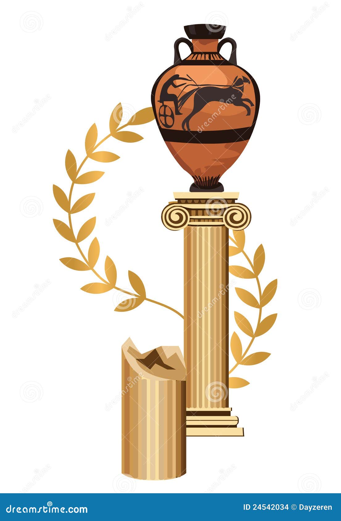 Simboli greci antichi illustrazione vettoriale. Illustrazione di ...