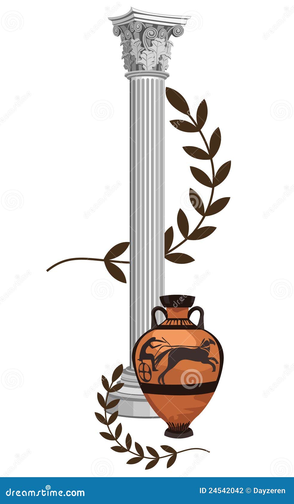 Simboli greci antichi illustrazione vettoriale. Illustrazione di ...