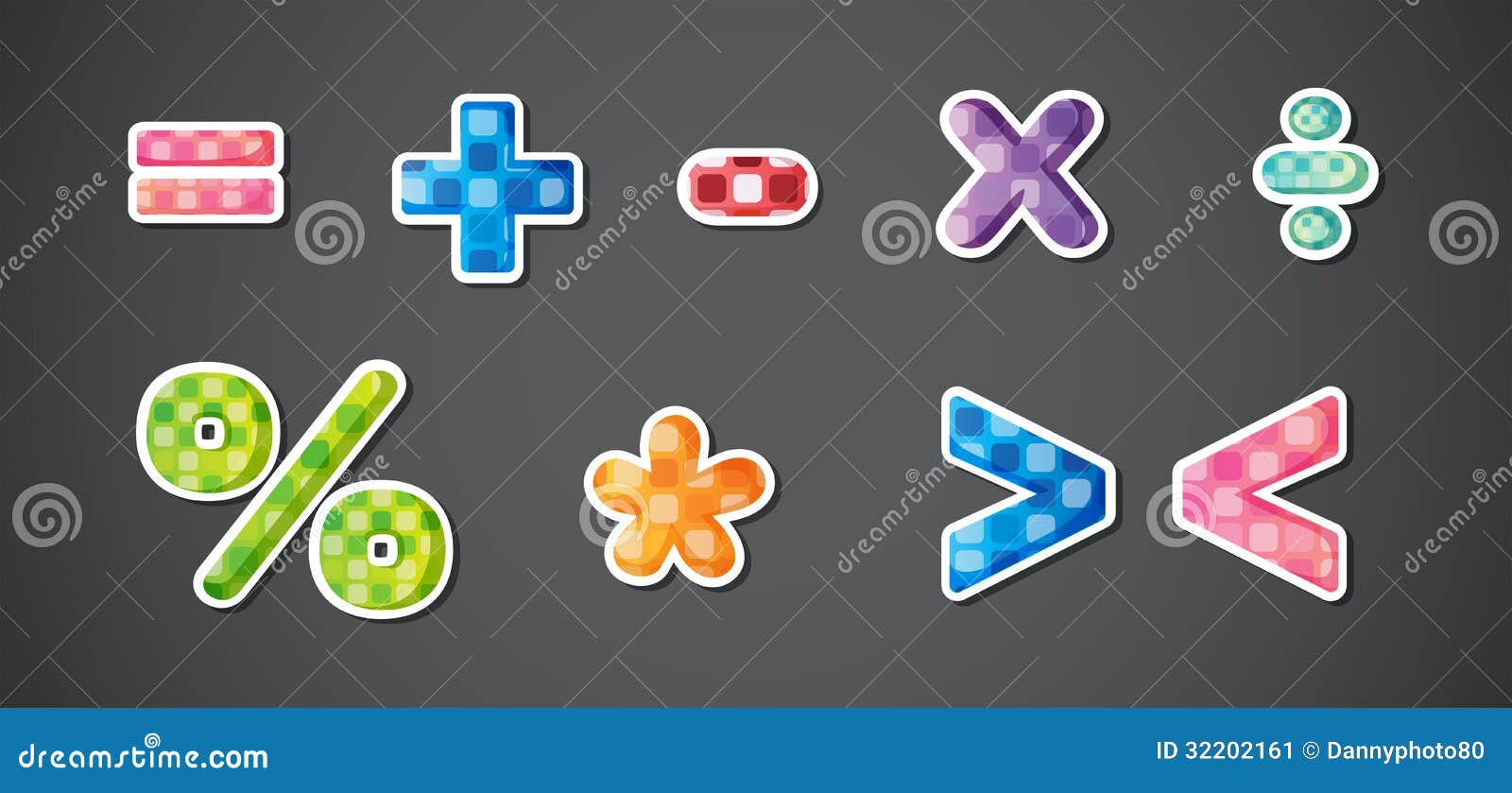 Simboli matematici illustrazione vettoriale. Immagine di background ...