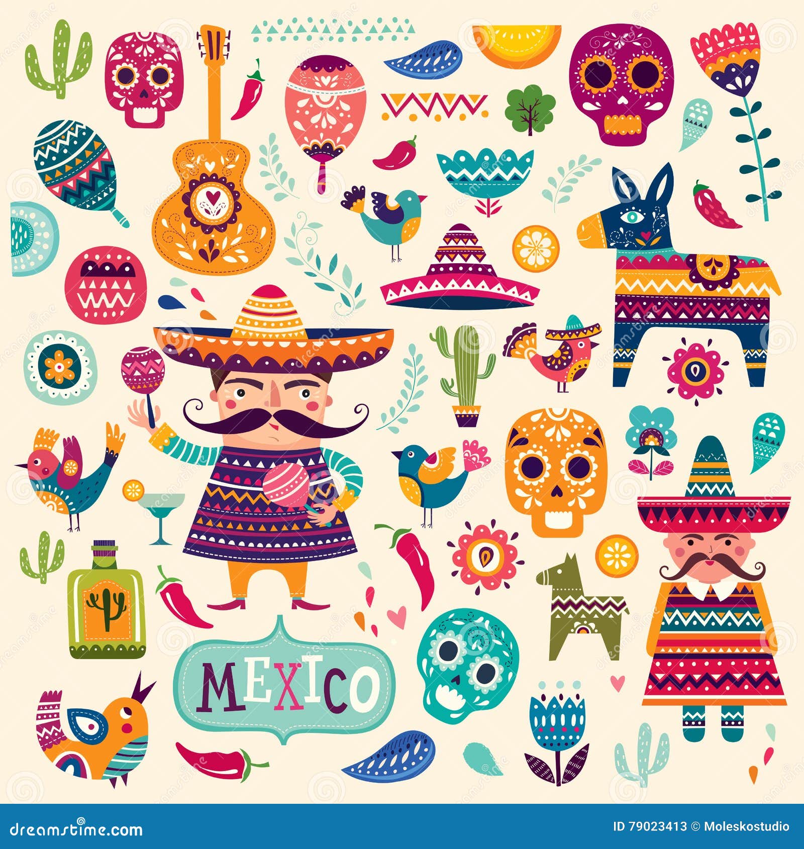 Simboli messicani illustrazione di stock. Illustrazione di emblema ...