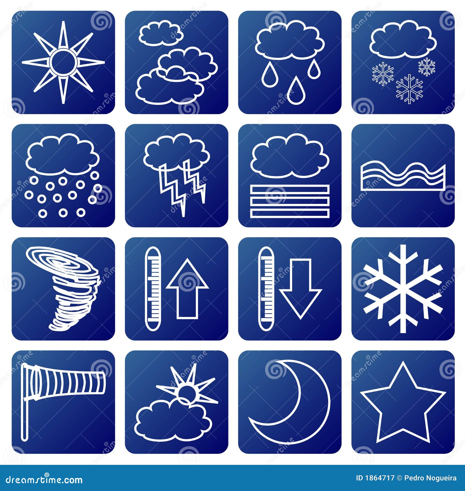 Simboli meteorologici illustrazione vettoriale. Illustrazione di ...