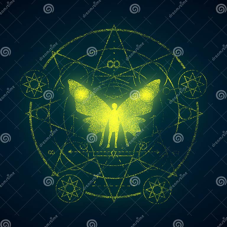 Simboli mistici esoterici illustrazione di stock. Illustrazione di riga ...