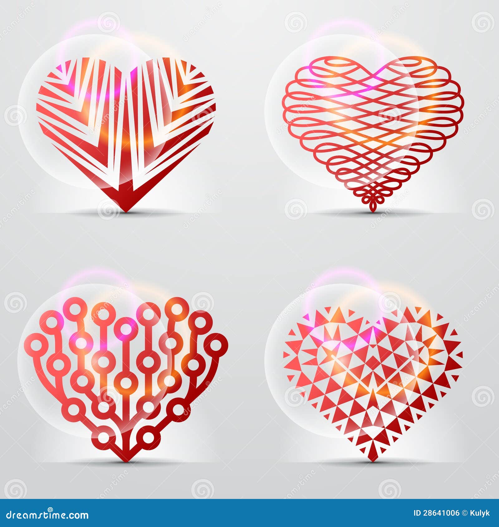 Simboli Originali Del Cuore (icone, Segni). Illustrazione Vettoriale ...