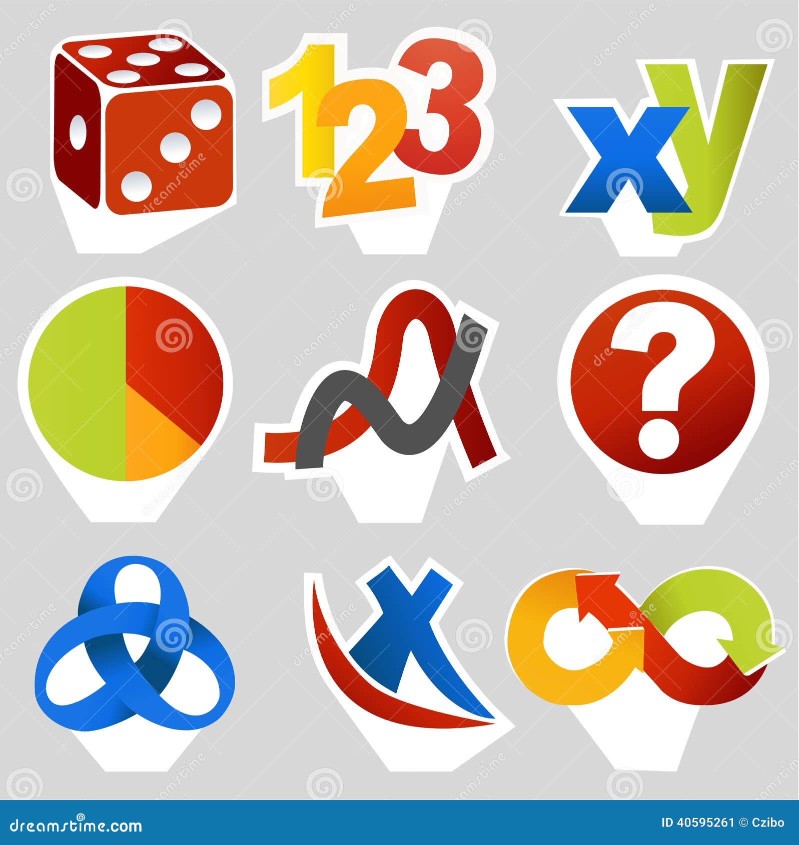 Simboli Relativi Di Per La Matematica Illustrazione Vettoriale ...