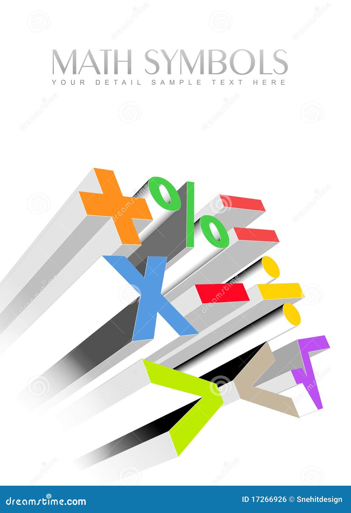 Simboli Variopinti Di Per La Matematica 3d Illustrazione di Stock ...