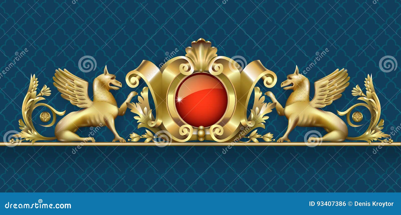 Simbolice Con El Gryphon De Oro 2 Ilustración del Vector - Ilustración ...