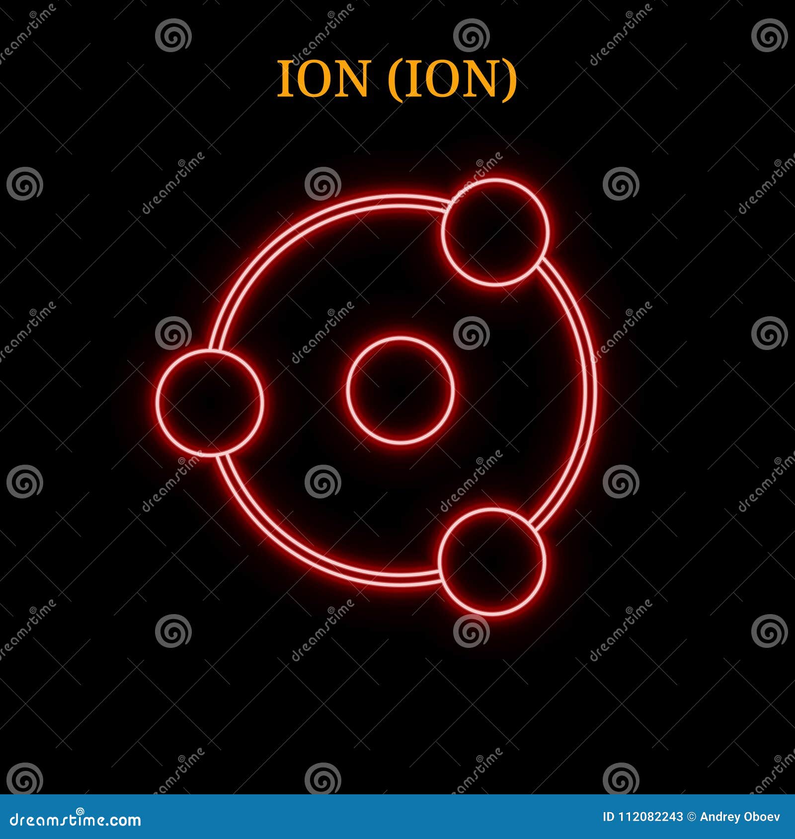 Simbolo Al Neon Rosso Di Cryptocurrency Dello IONE (IONE) Illustrazione ...