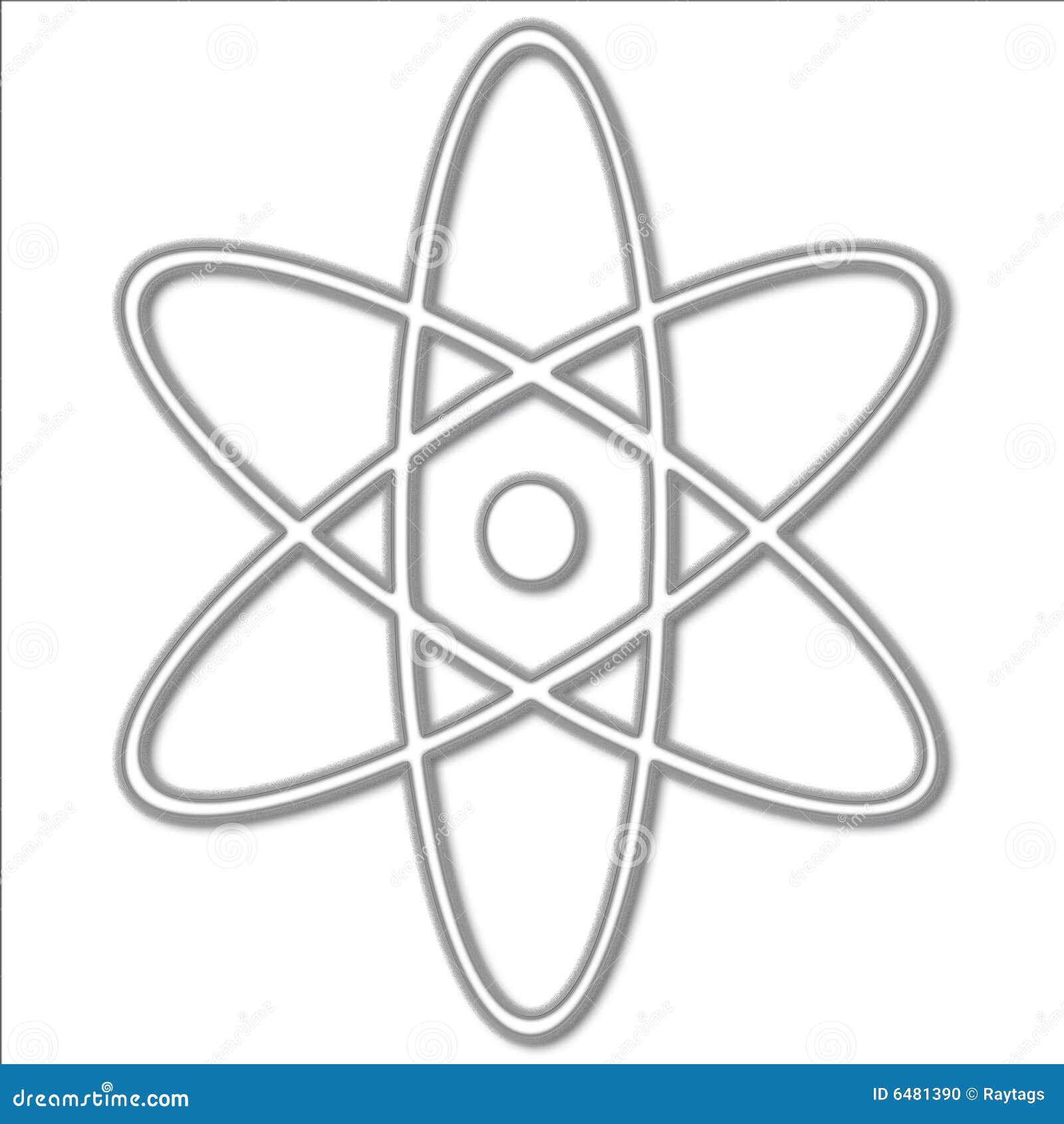 Simbolo atomico illustrazione di stock. Illustrazione di chimico - 6481390