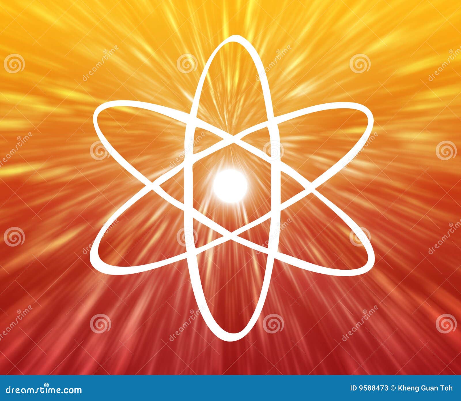 Simbolo atomico illustrazione di stock. Illustrazione di chimica - 9588473