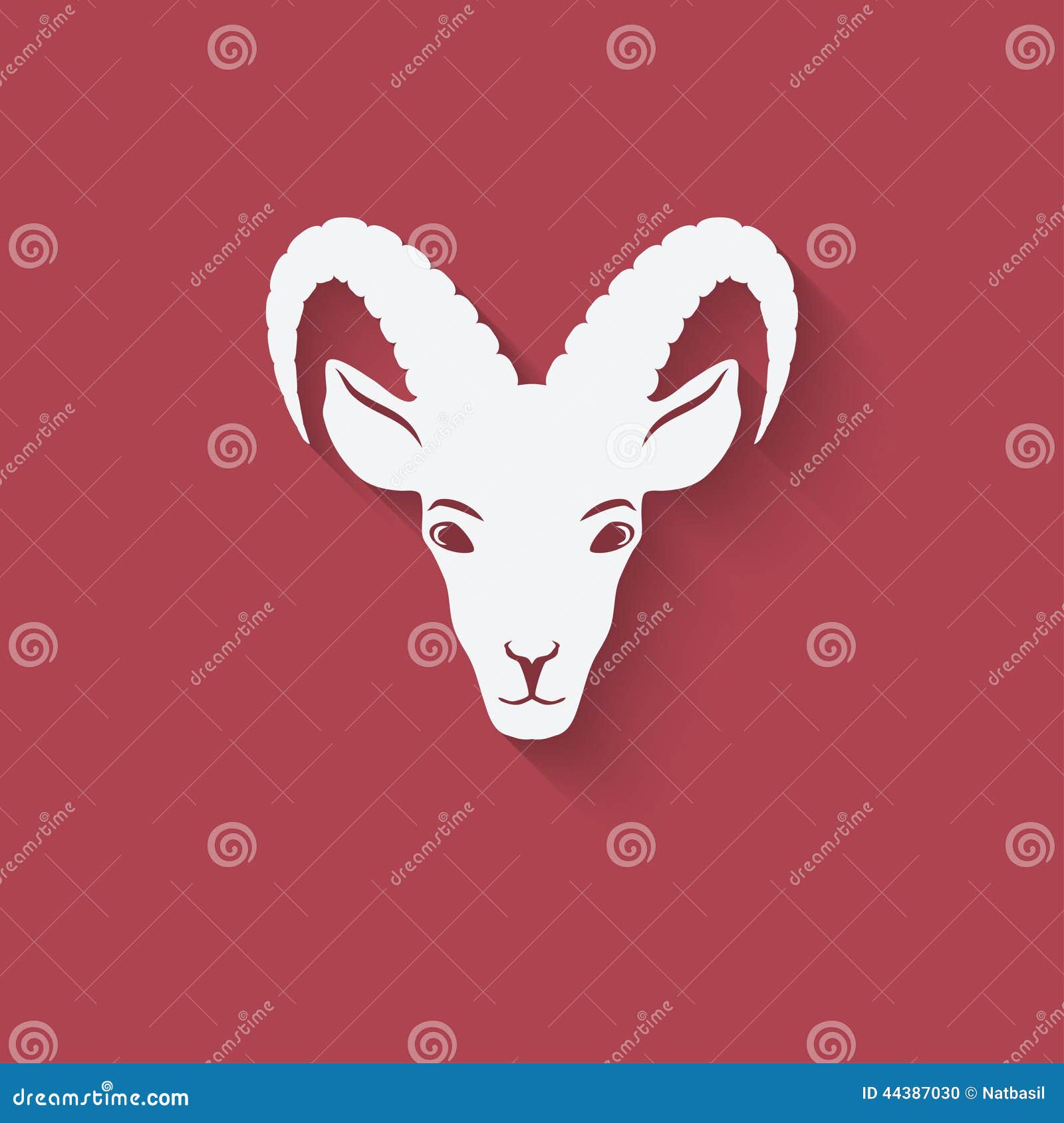 Simbolo capo della capra illustrazione vettoriale. Illustrazione di ...