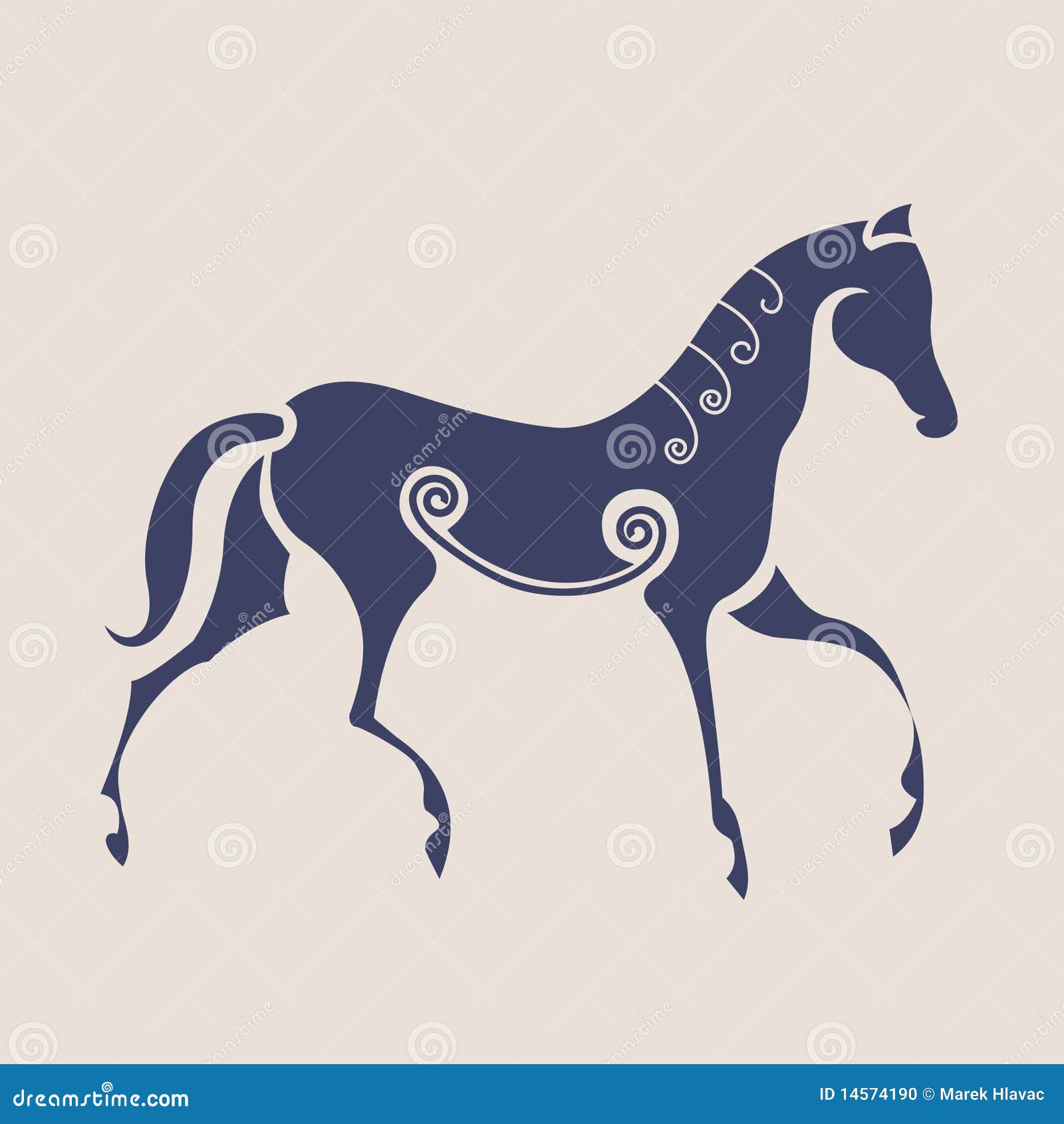 Simbolo Celtico Del Cavallo Illustrazione Vettoriale - Illustrazione di ...