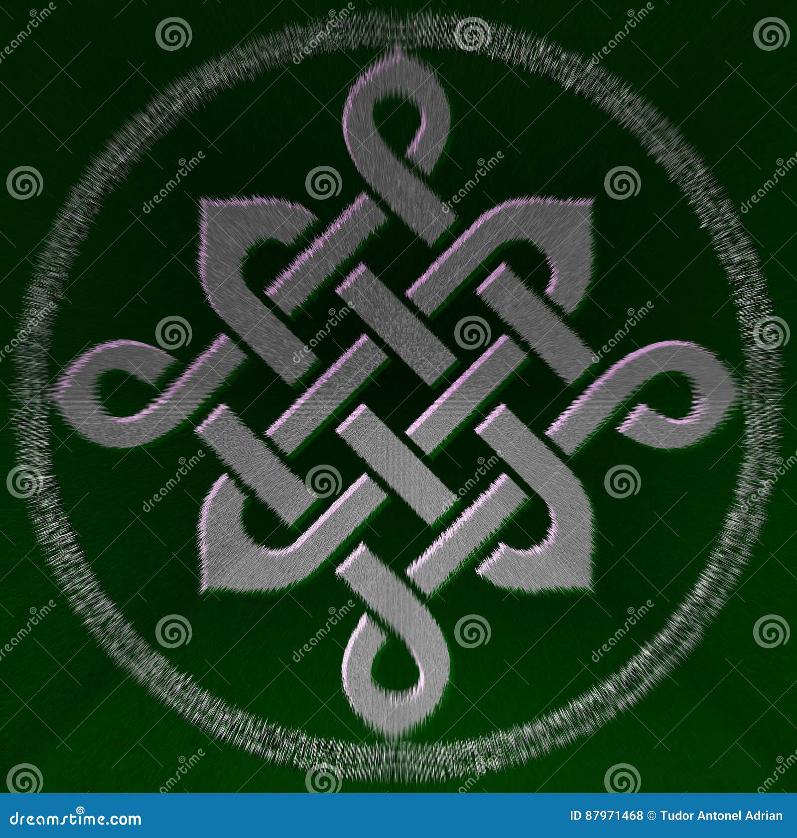 Simbolo celtico del nodo fotografia stock. Immagine di verde - 87971468