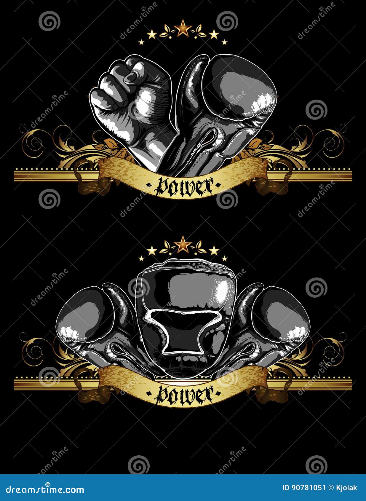 Simbolo Decorativo Di Pugilato Illustrazione Vettoriale - Illustrazione ...