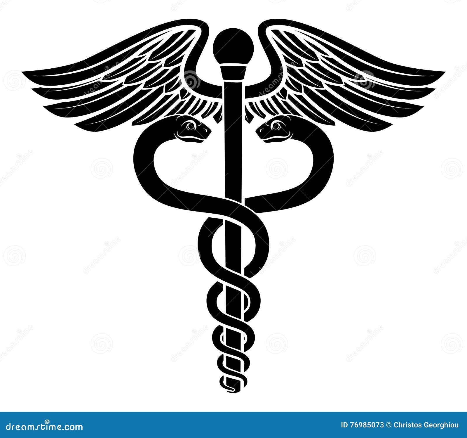 Simbolo del caduceo illustrazione vettoriale. Illustrazione di medico ...