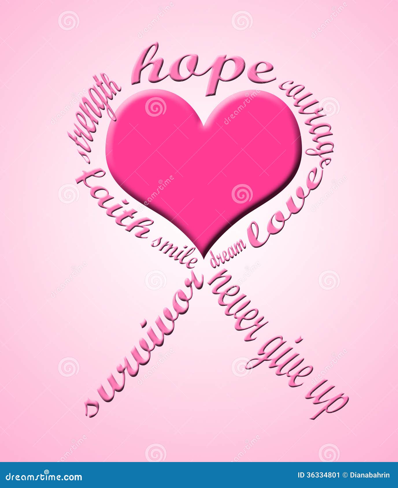 Simbolo del cancro al seno illustrazione di stock. Illustrazione di ...