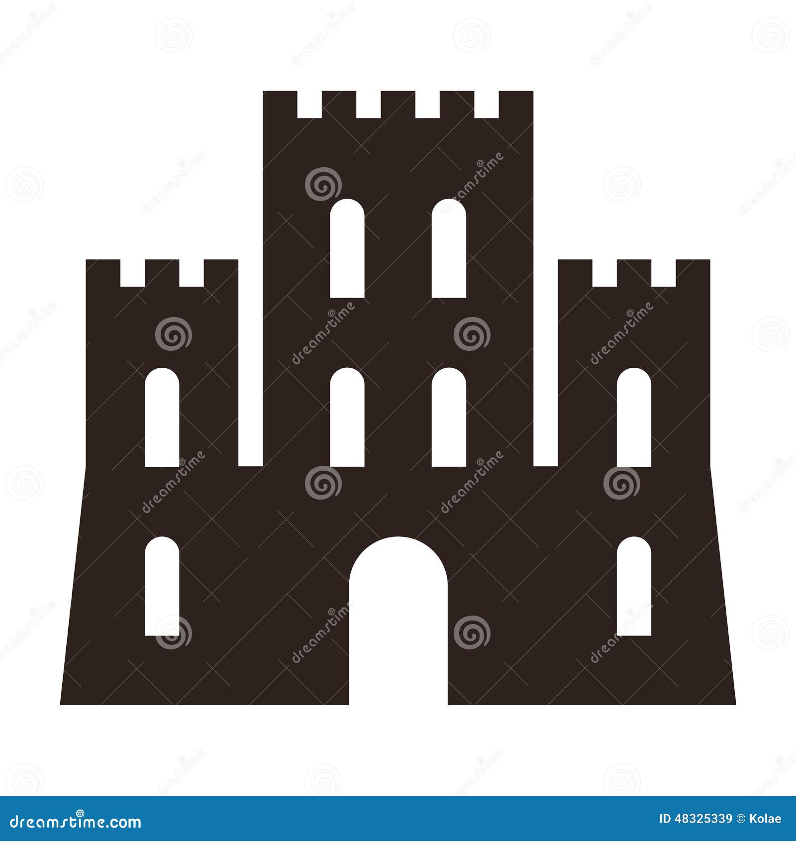 Simbolo del castello illustrazione vettoriale. Illustrazione di tasto ...