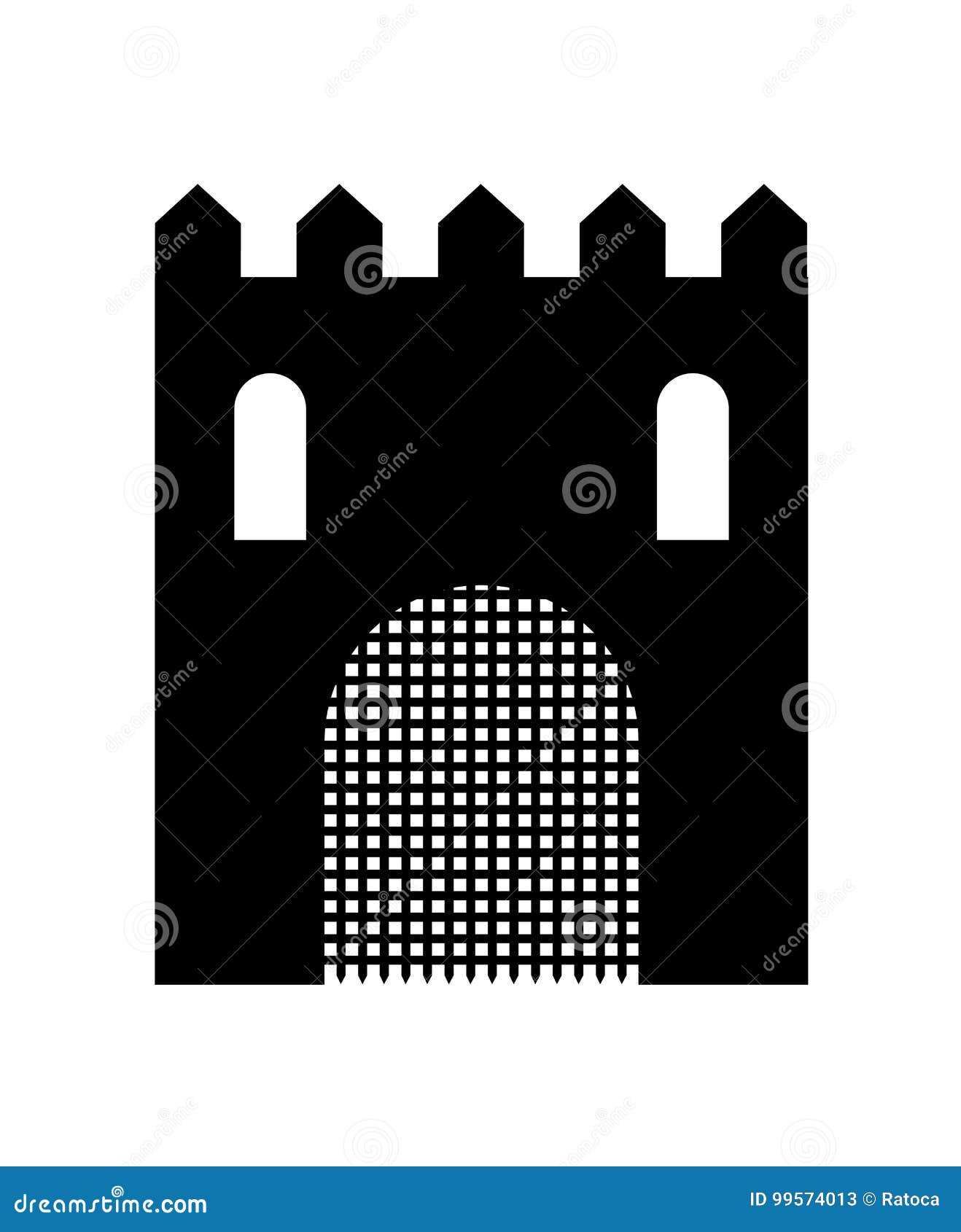 Simbolo del castello illustrazione vettoriale. Illustrazione di ...