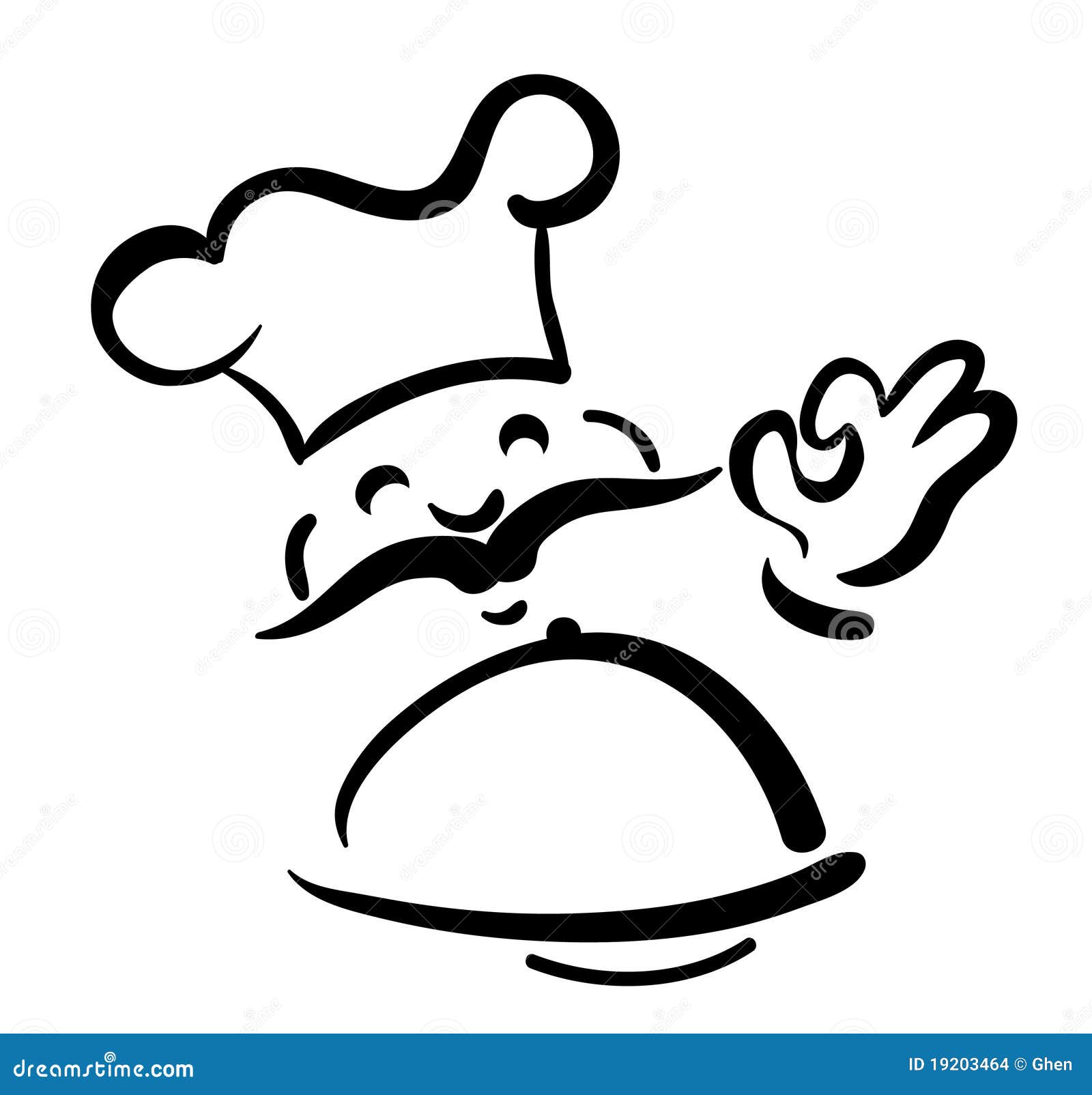 Simbolo del cuoco unico illustrazione vettoriale. Illustrazione di ...