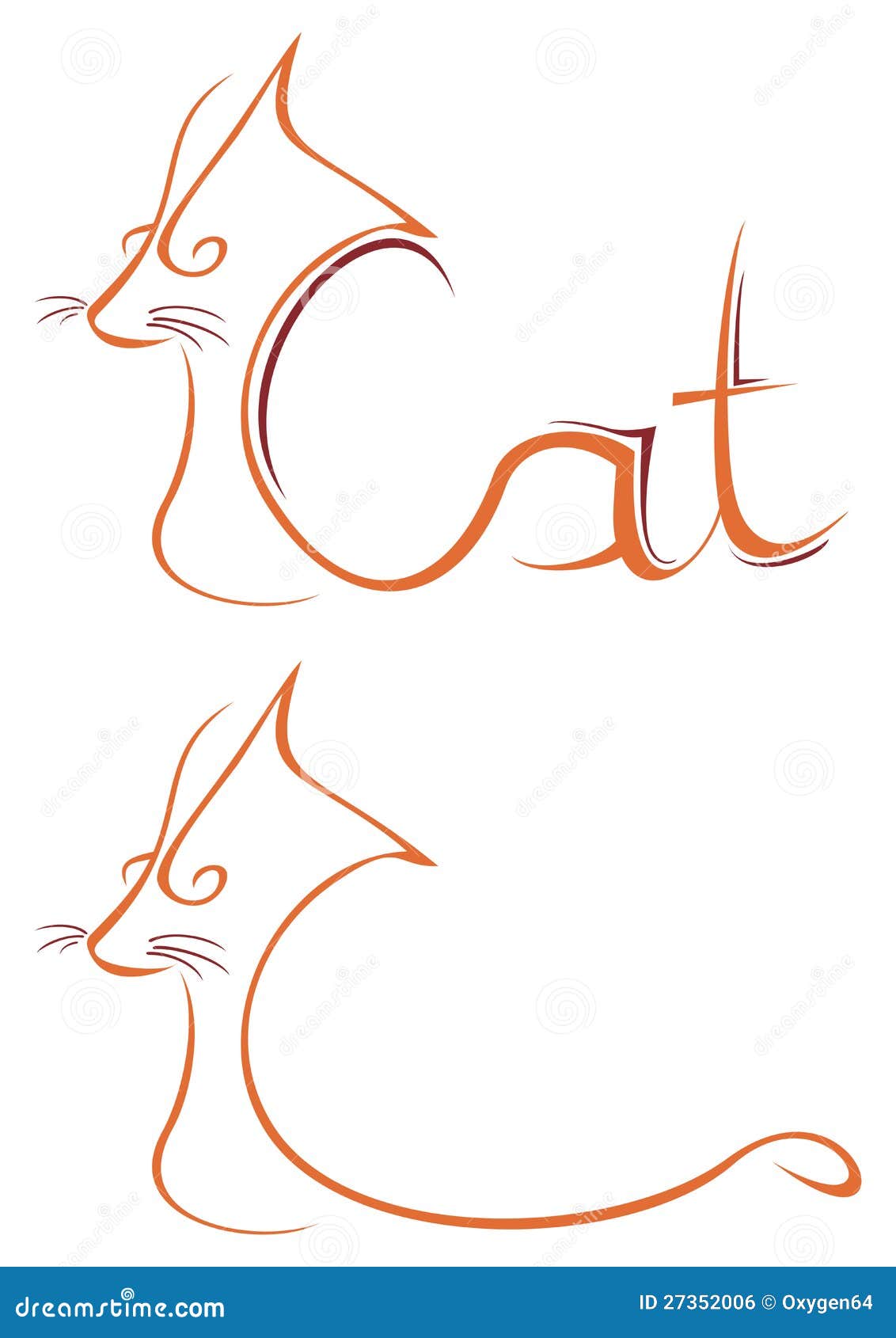 Simbolo del gatto illustrazione vettoriale. Illustrazione di arte ...