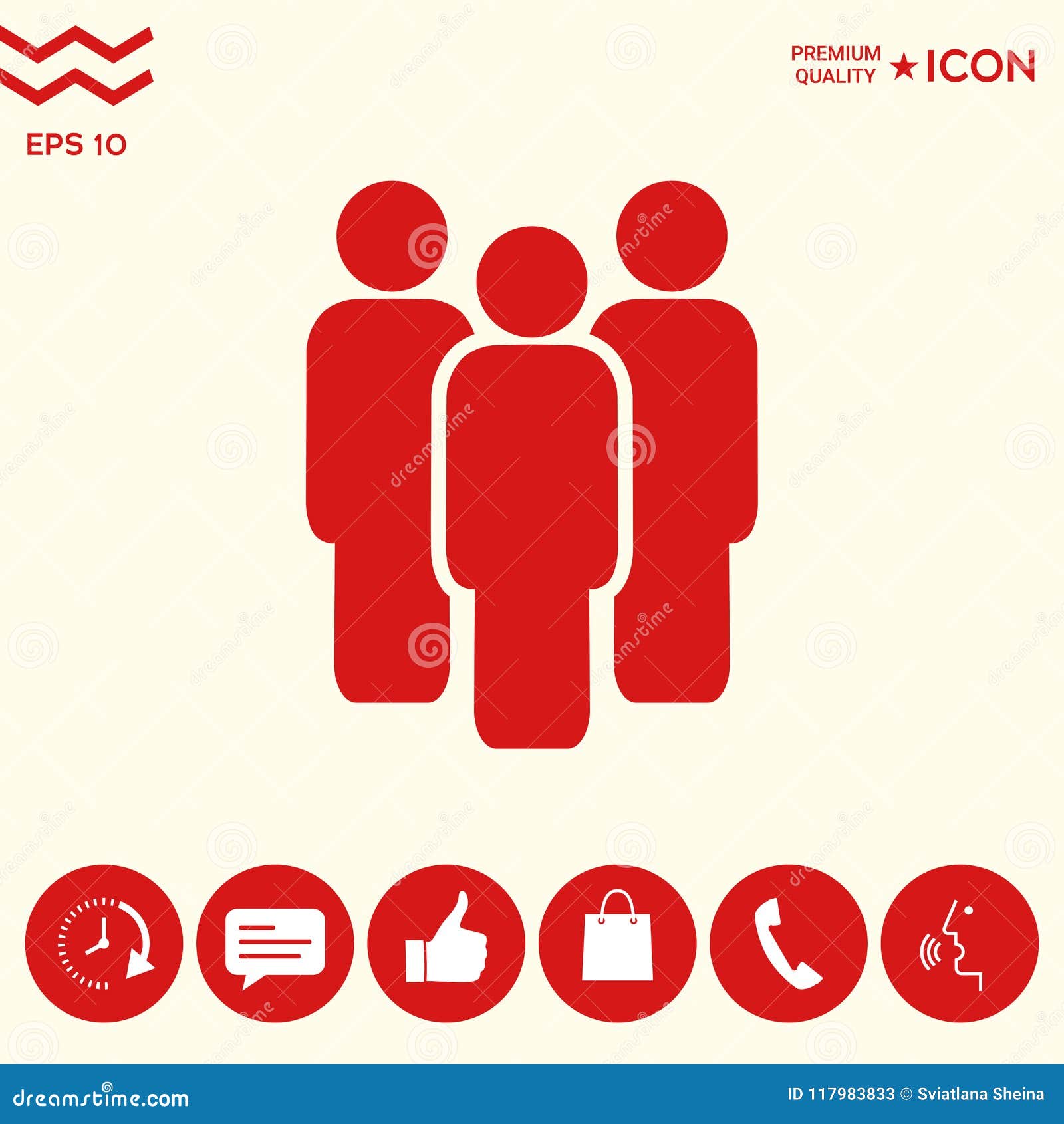 Simbolo del gruppo, icona illustrazione vettoriale. Illustrazione di ...