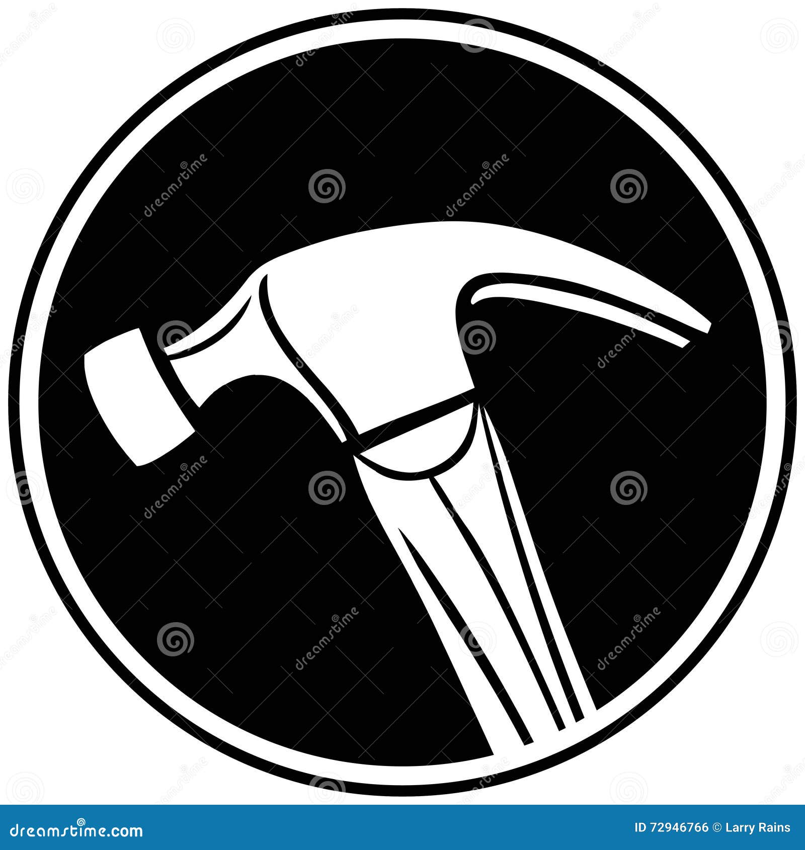 Simbolo del martello illustrazione vettoriale. Illustrazione di ...