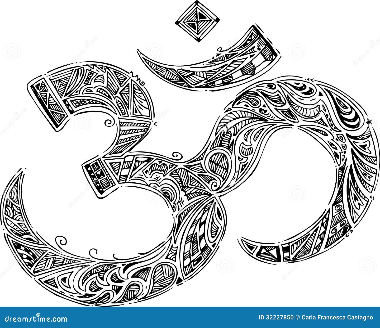 Simbolo del OM illustrazione vettoriale. Illustrazione di illustrazione ...