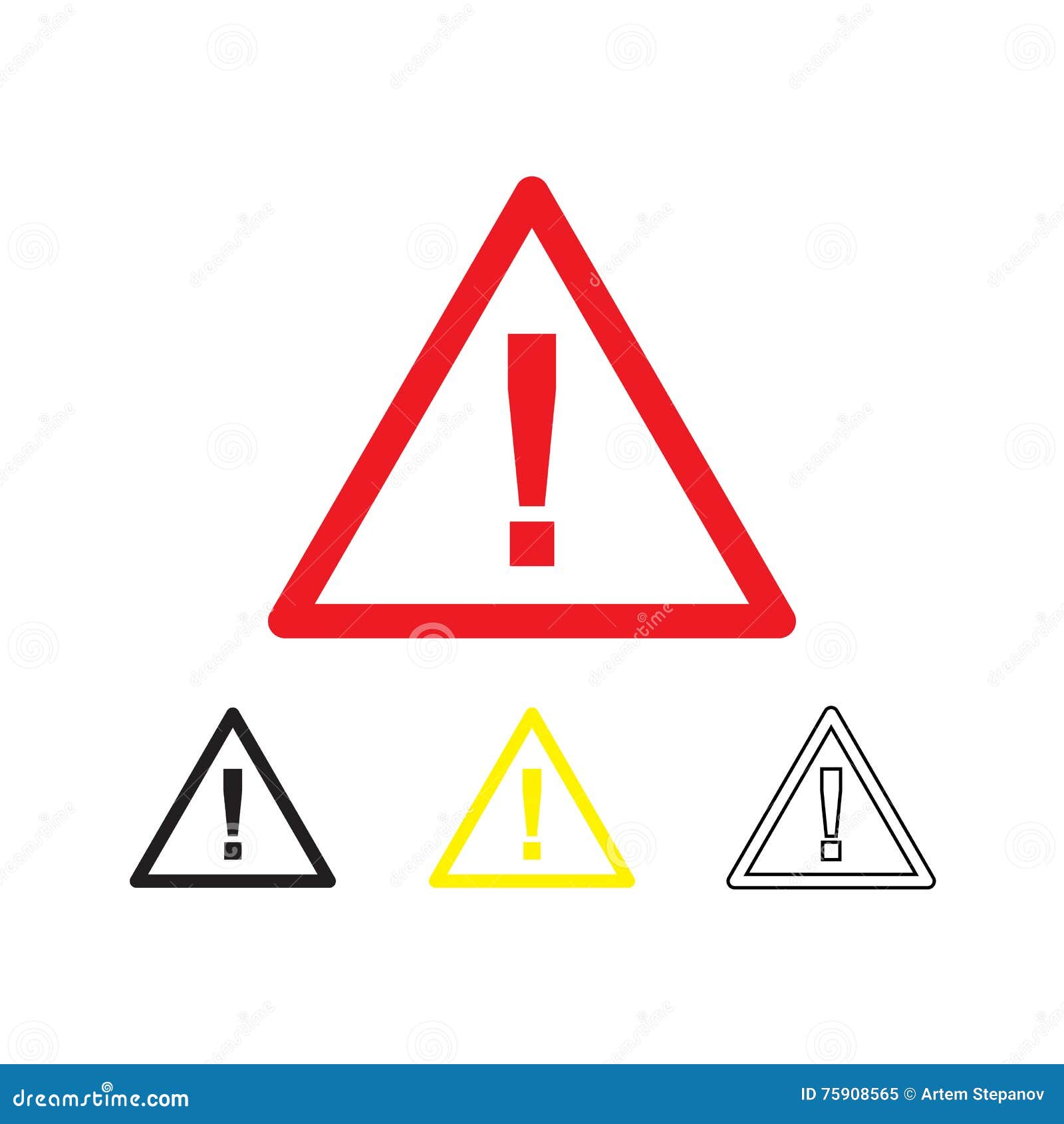 Simbolo del pericolo illustrazione vettoriale. Illustrazione di nero ...