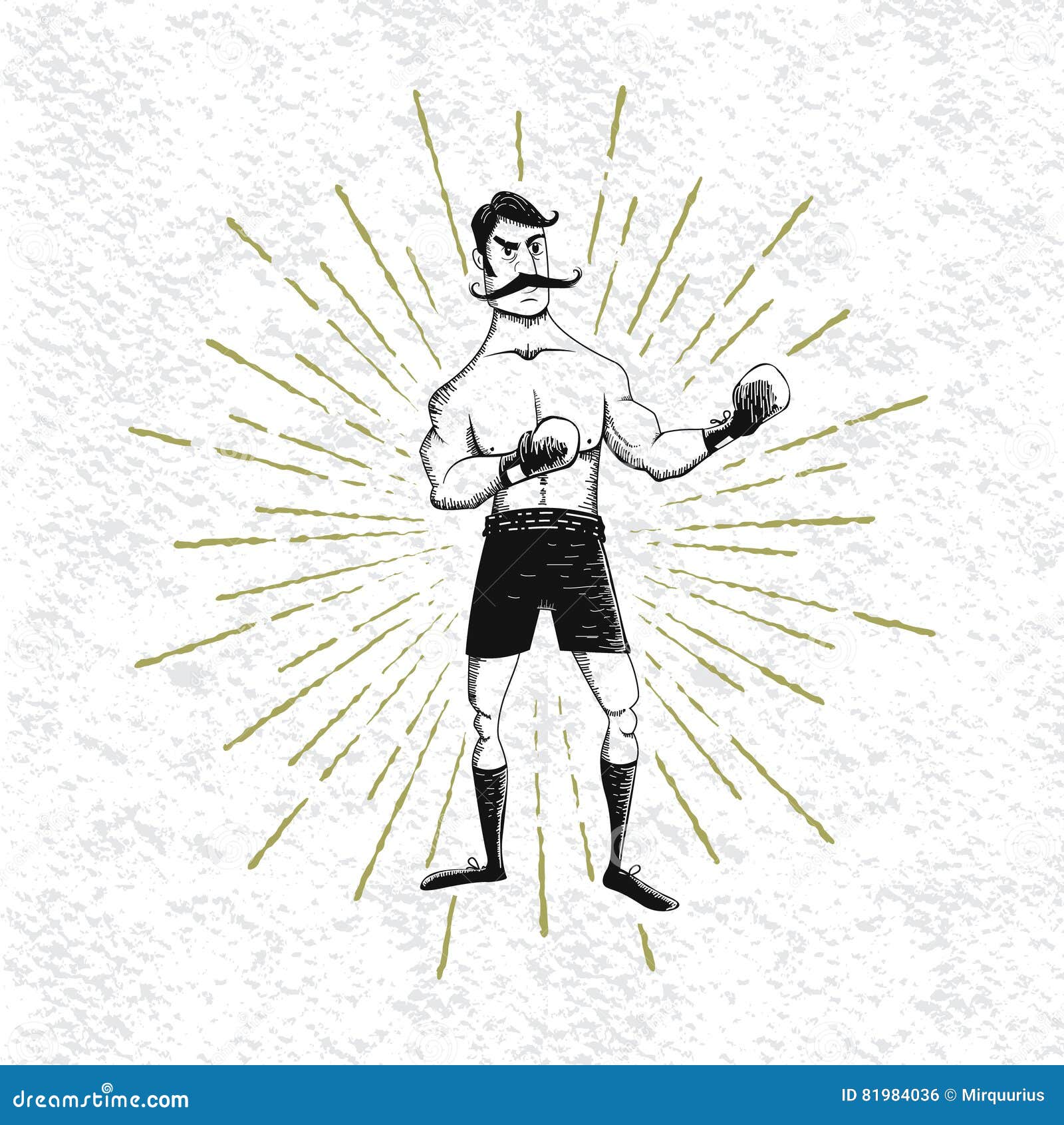 Simbolo Del Pugile D'annata Illustrazione Vettoriale - Illustrazione di ...