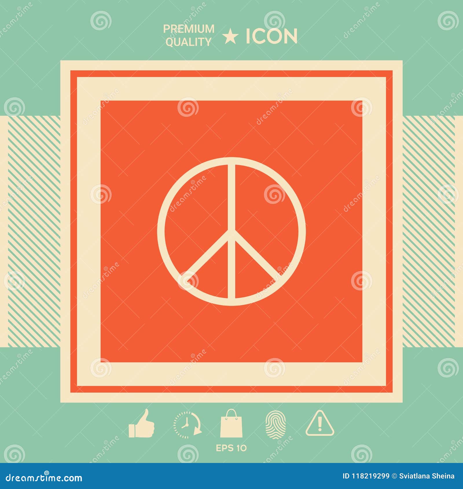 Simbolo del segno di pace illustrazione vettoriale. Illustrazione di ...