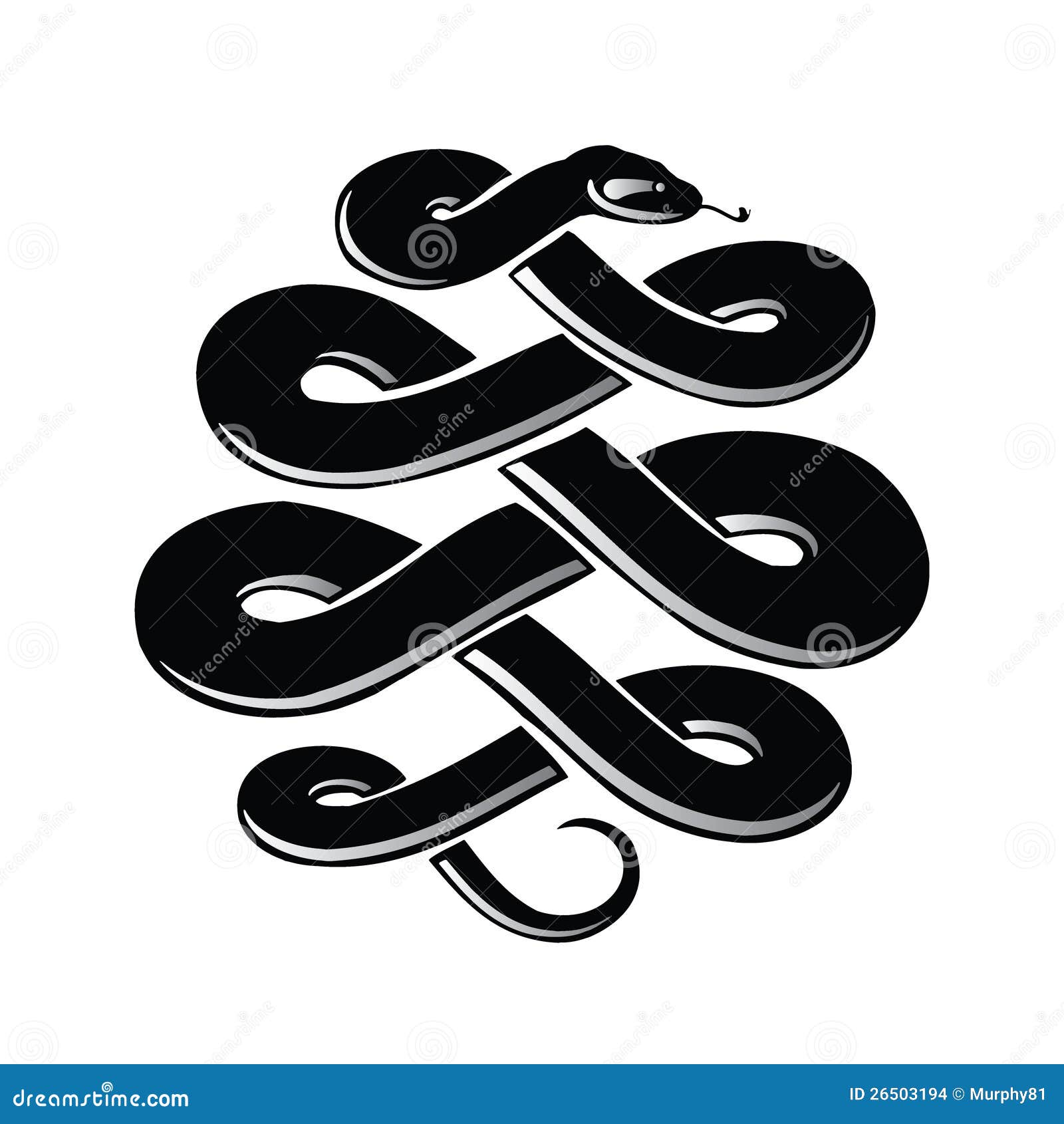 Simbolo del serpente illustrazione vettoriale. Illustrazione di nave ...