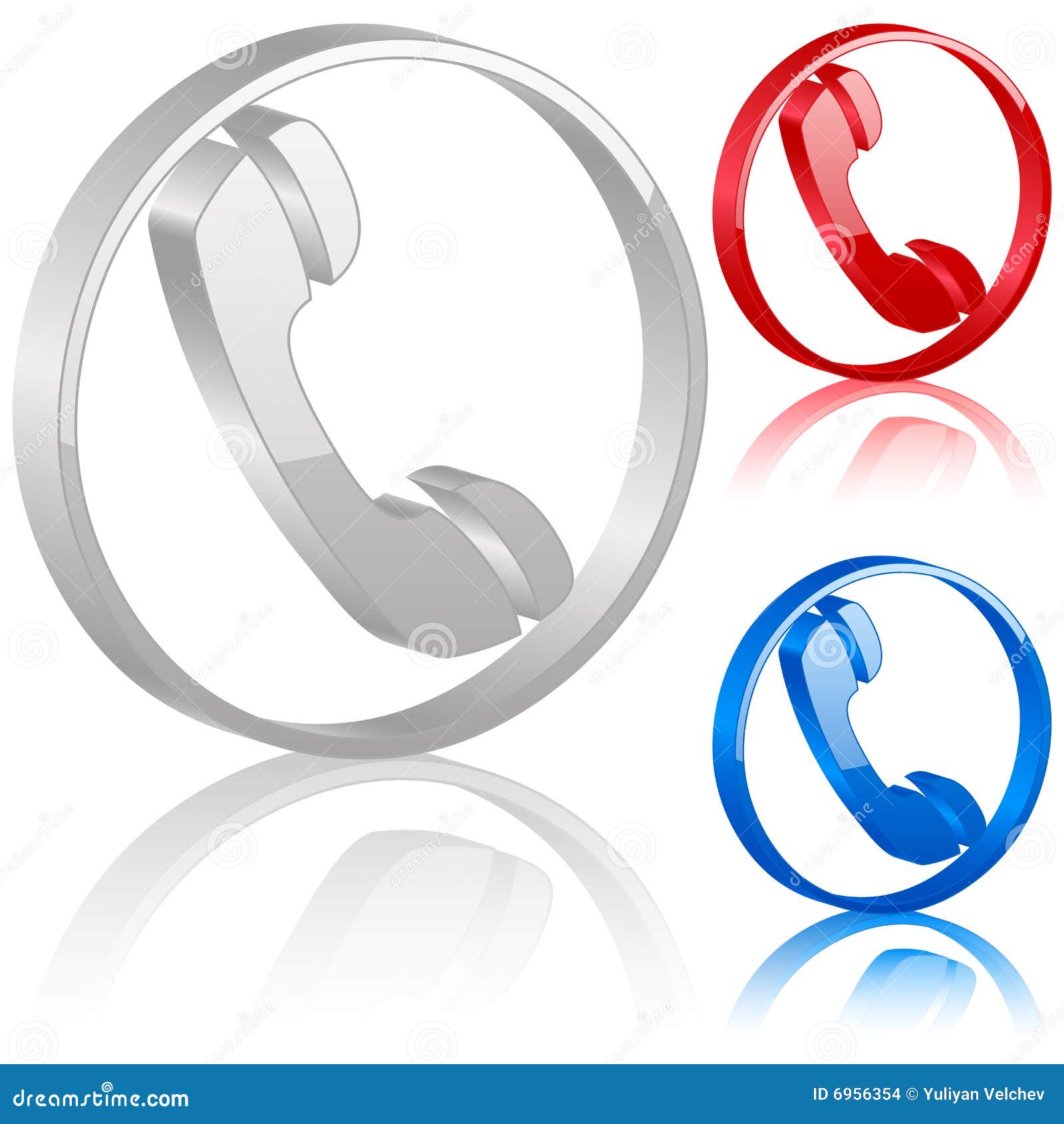 Simbolo del telefono 3D illustrazione vettoriale. Illustrazione di ...