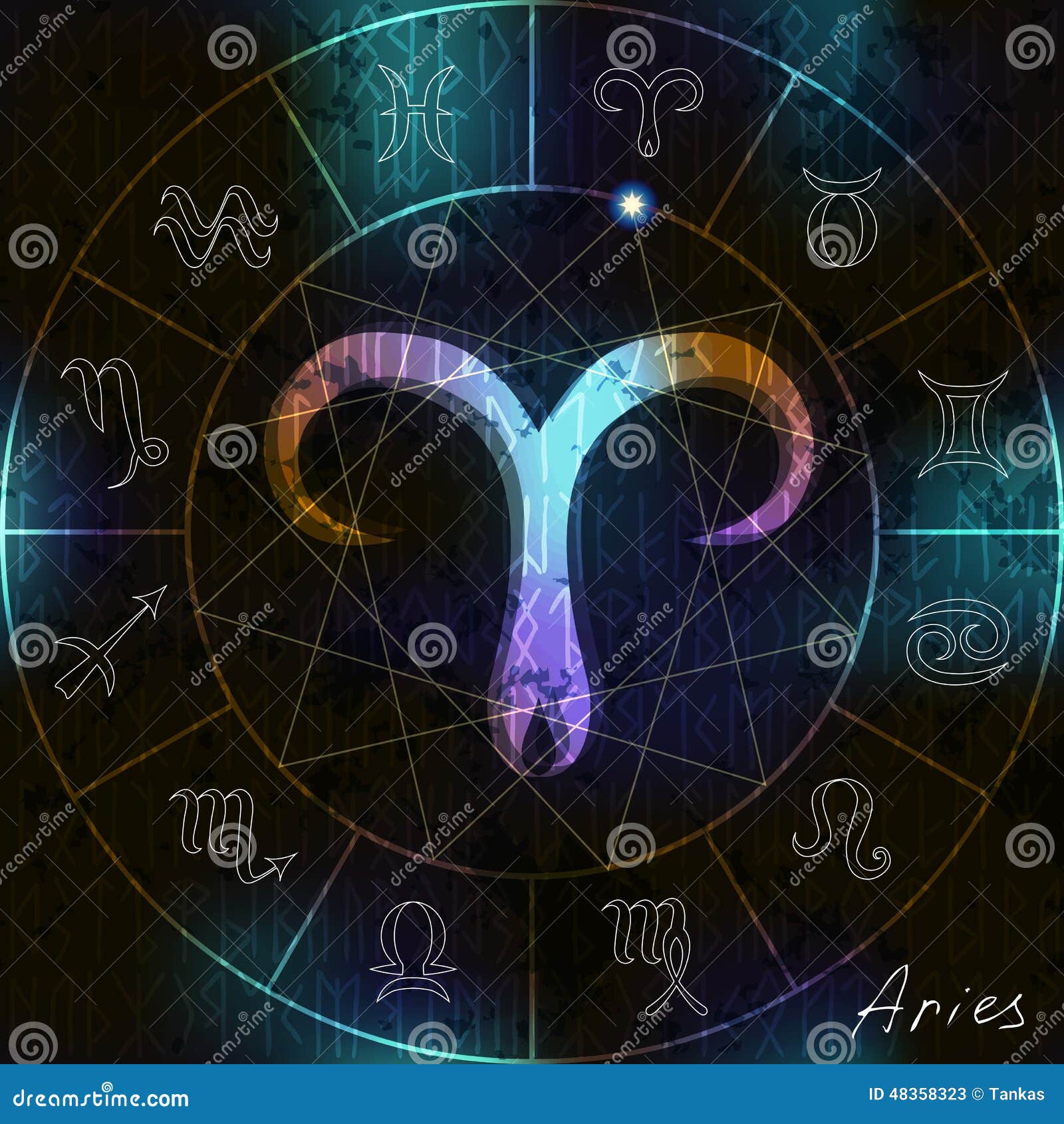 Simbolo dell'Ariete illustrazione vettoriale. Illustrazione di libri ...