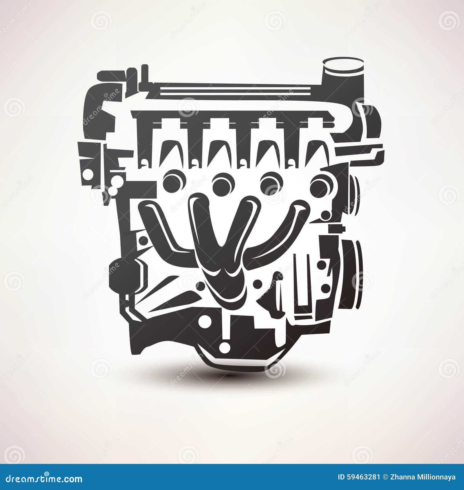 Simbolo Dell'automobile Del Motore Illustrazione Vettoriale ...