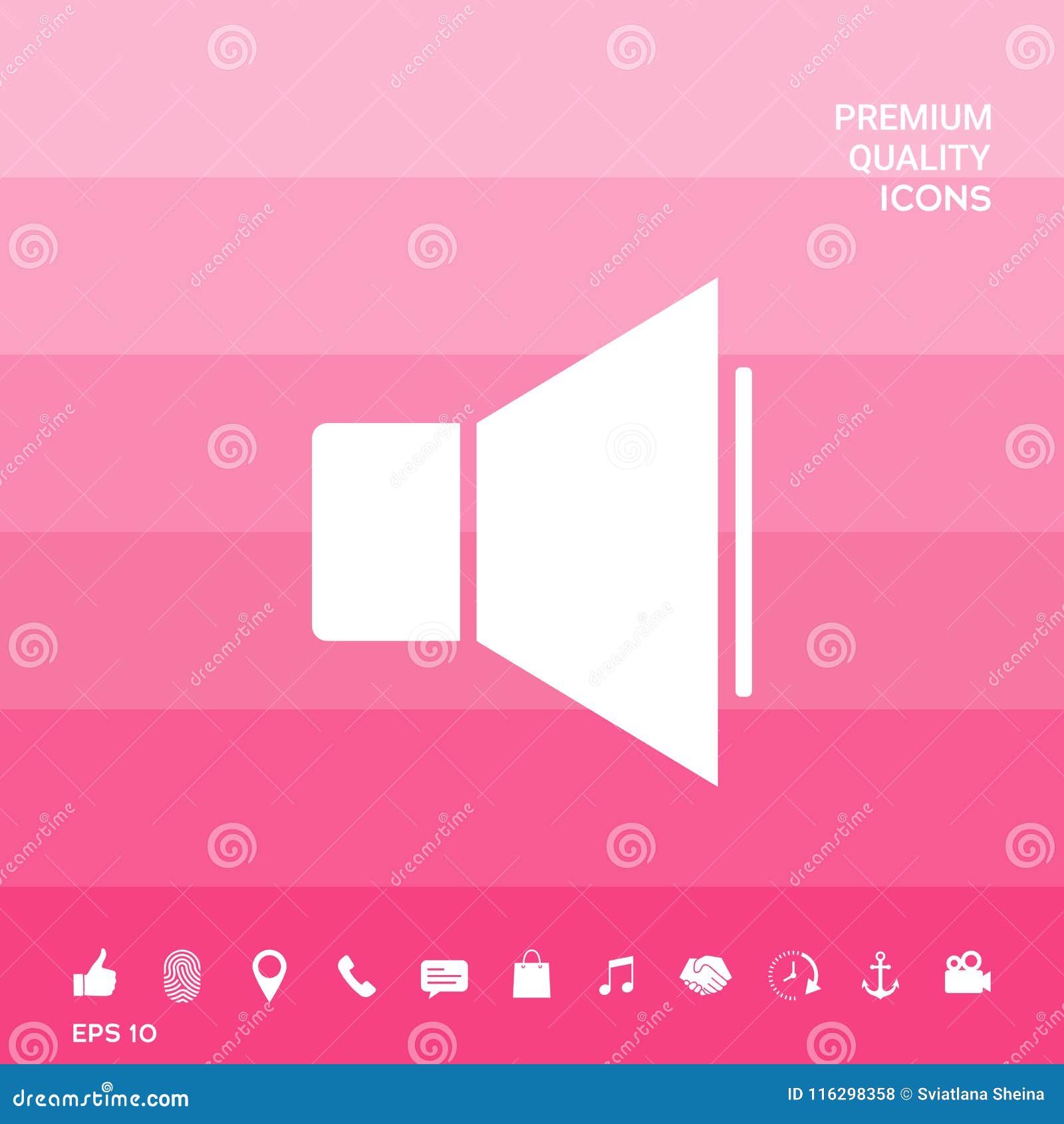 Simbolo Dell'icona Del Volume Illustrazione Vettoriale - Illustrazione ...